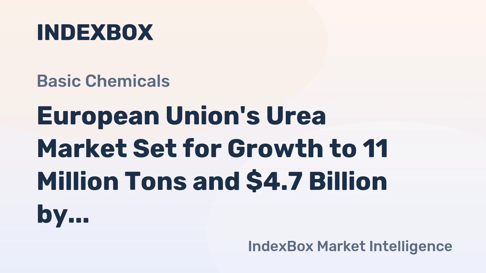 European Union's Urea Market Set for Growth to 11 Million Tons and $4.7 Billion by 2035
