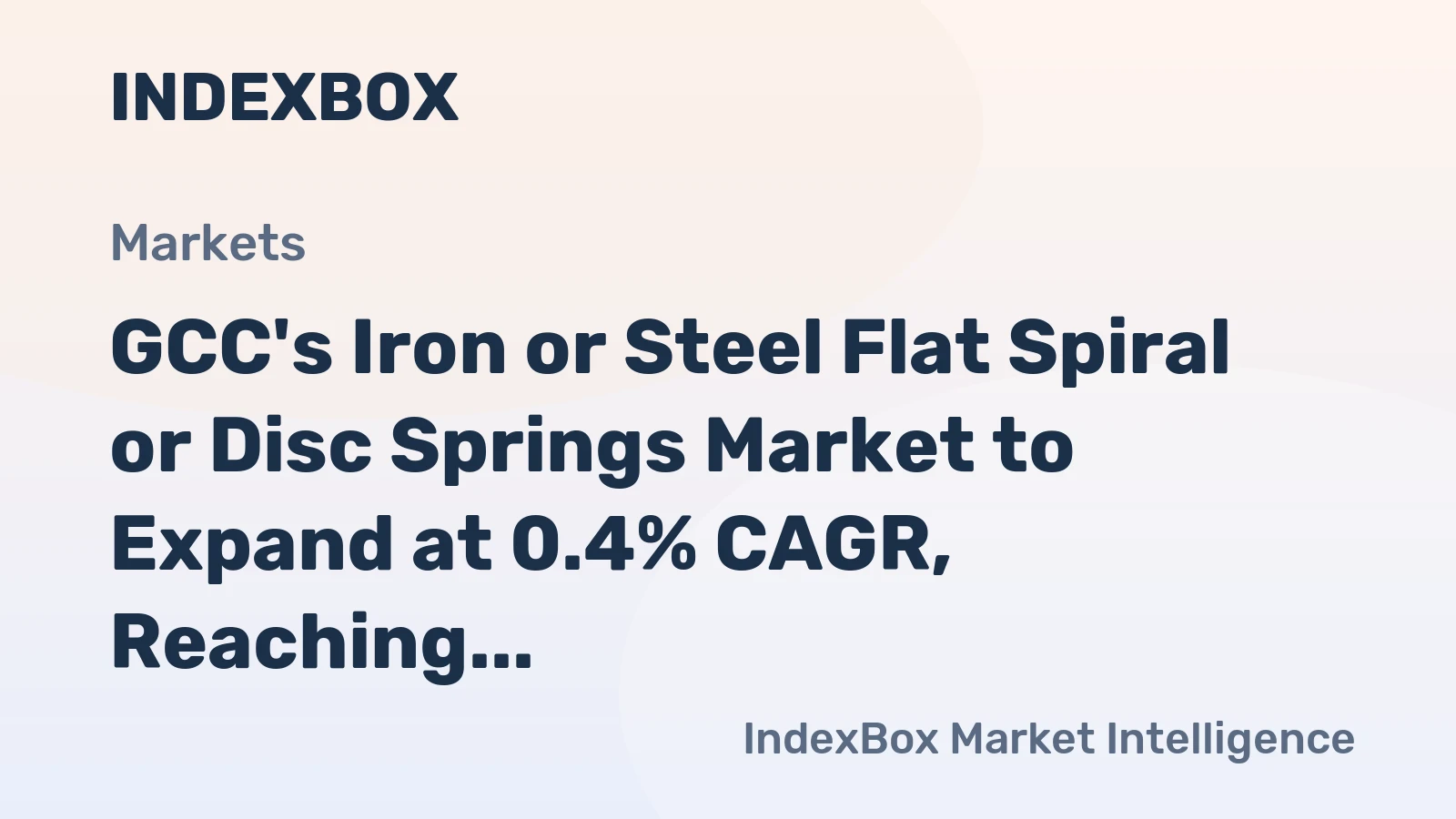 GCC's Iron or Steel Flat Spiral or Disc Springs Market to Expand at 0.4% CAGR, Reaching 30K Tons by 2035