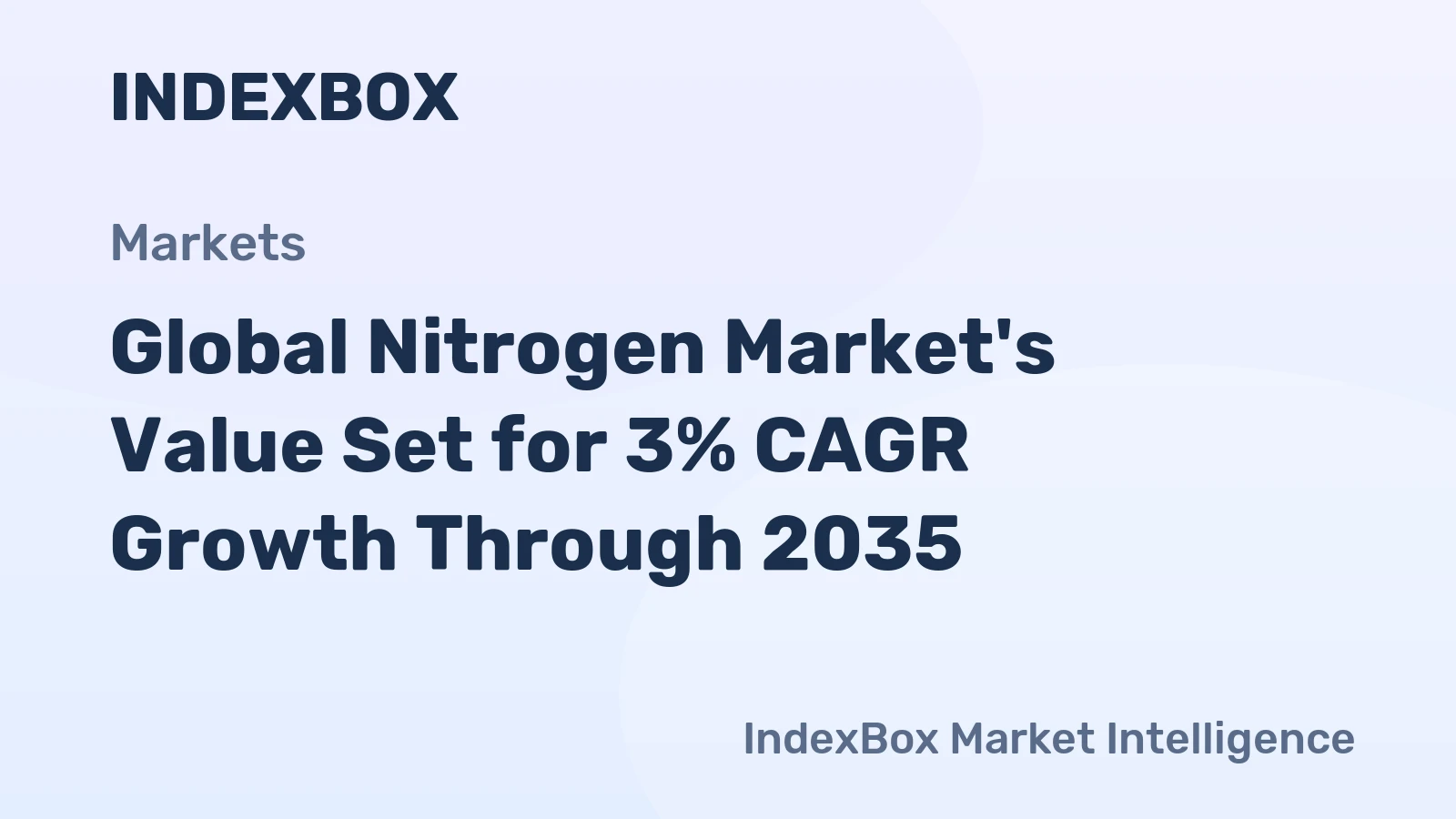 Global Nitrogen Market's Value Set for 3% CAGR Growth Through 2035