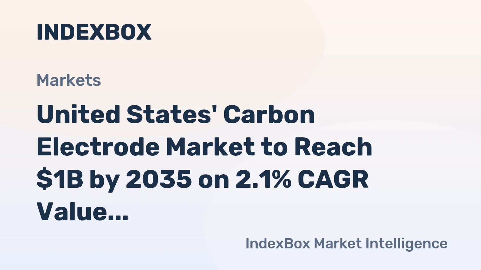 United States' Carbon Electrode Market to Reach $1B by 2035 on 2.1% CAGR Value Growth