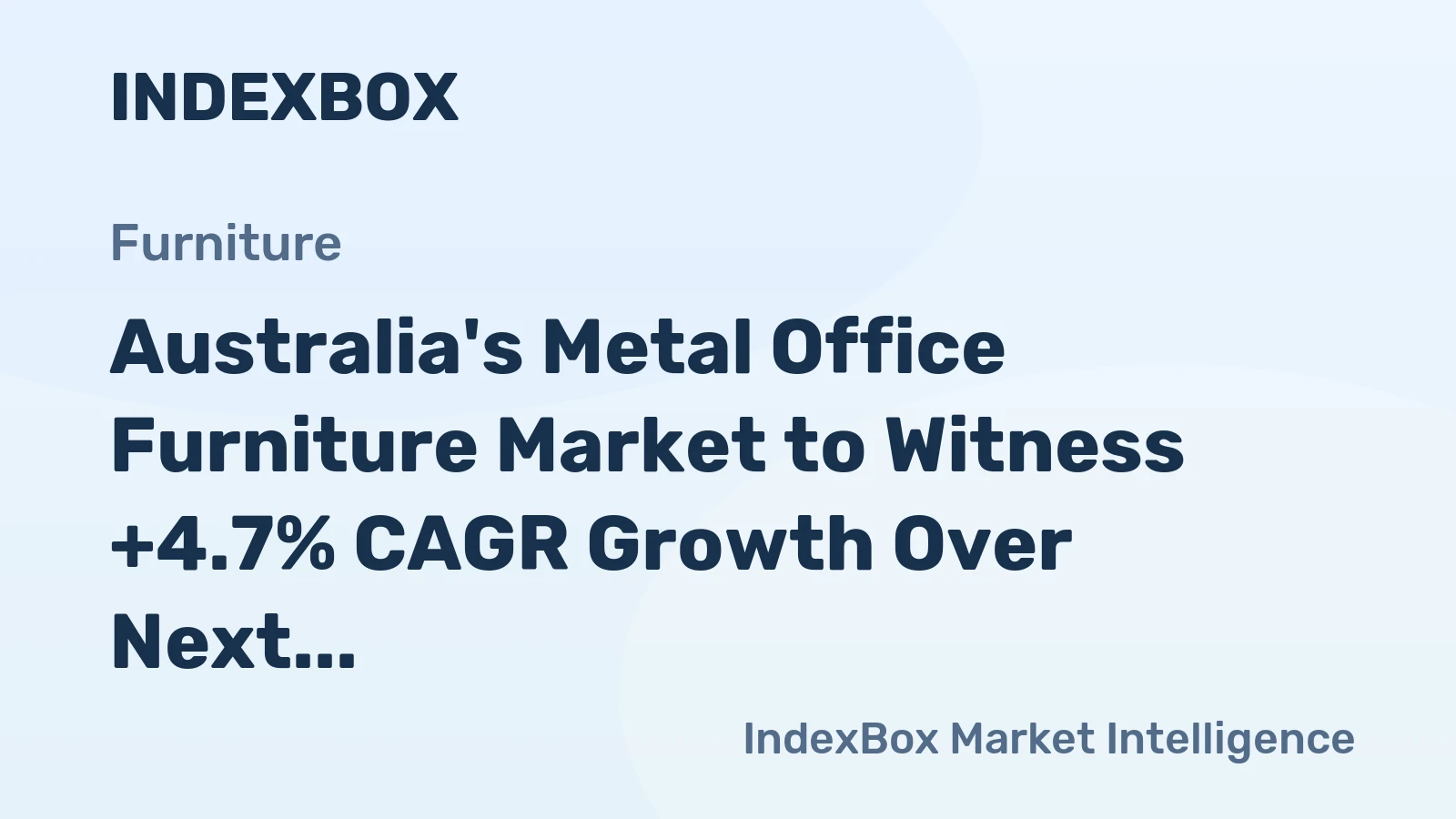 Australia's Metal Office Furniture Market to Witness +4.7% CAGR Growth Over Next Decade