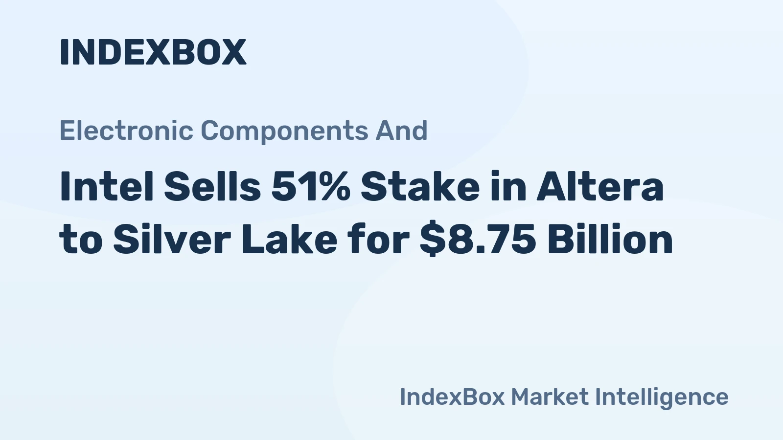 Intel Sells 51% Stake in Altera to Silver Lake for $8.75 Billion