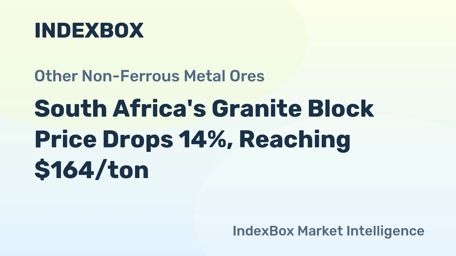 South Africa's Granite Block Price Drops 14%, Reaching $164/ton