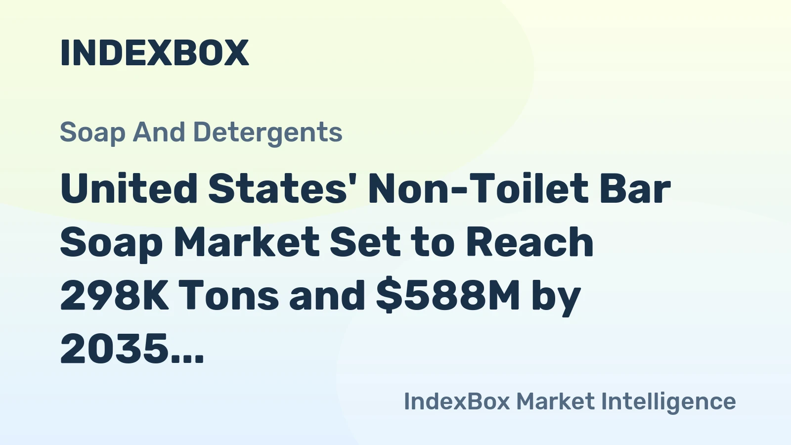 United States' Non-Toilet Bar Soap Market Set to Reach 298K Tons and $588M by 2035