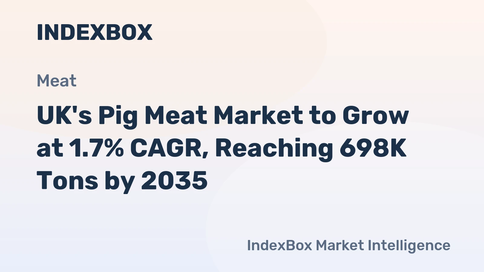 UK's Pig Meat Market to Grow at 1.7% CAGR, Reaching 698K Tons by 2035