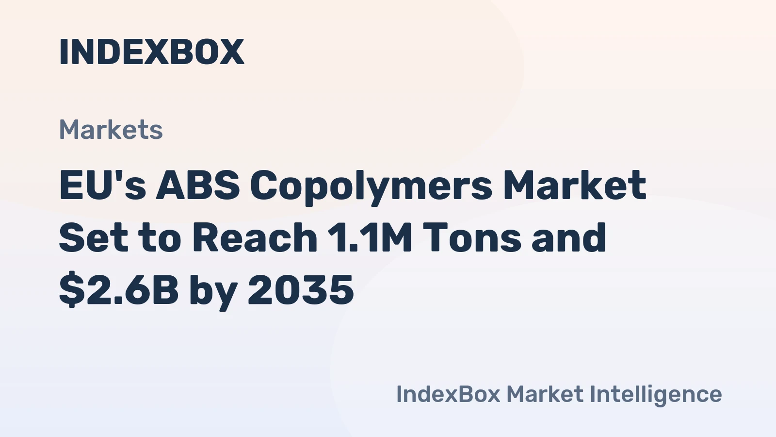 EU's ABS Copolymers Market Set to Reach 1.1M Tons and $2.6B by 2035