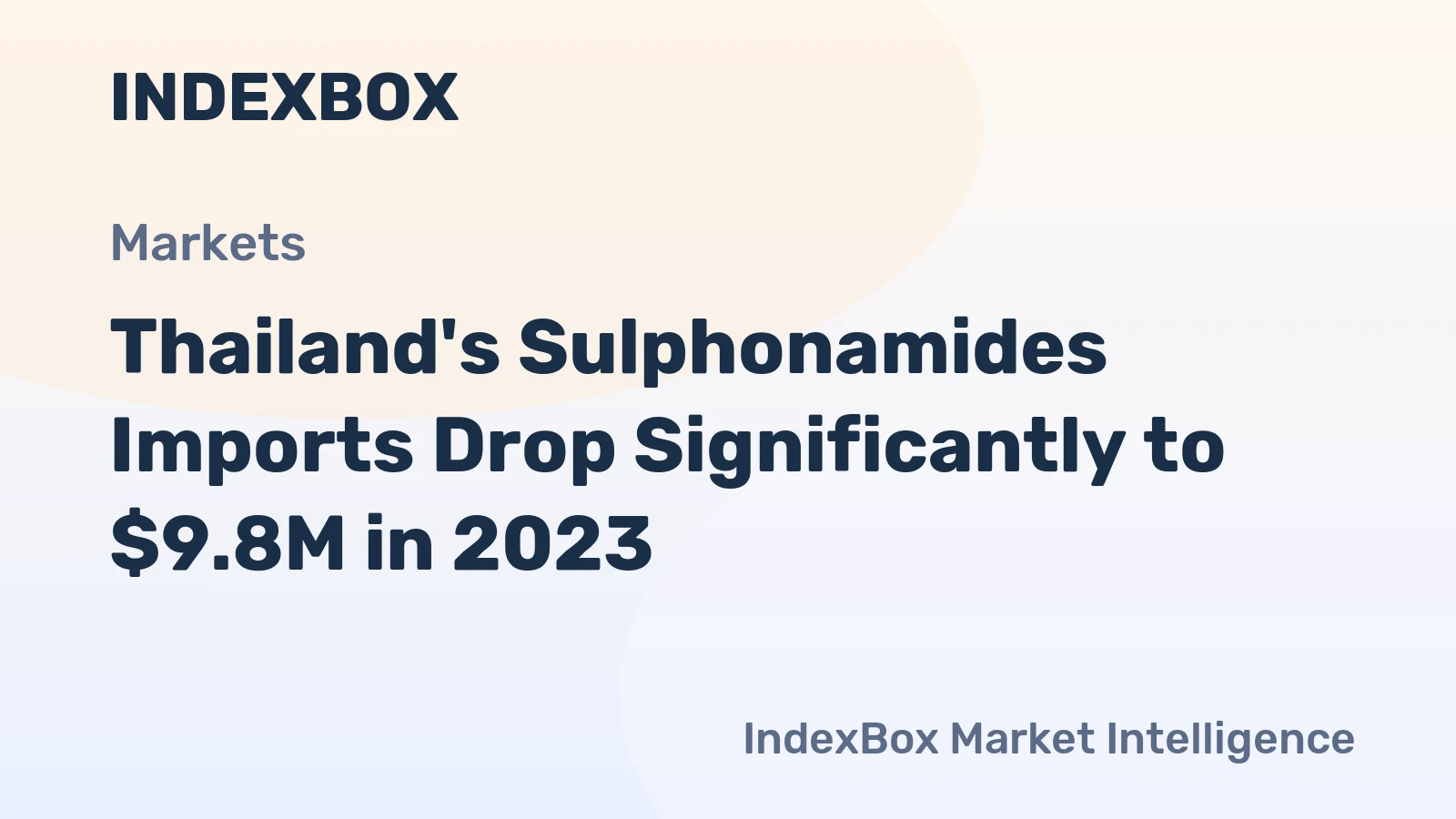 Thailand's Sulphonamides Imports Drop Significantly to $9.8M in 2023