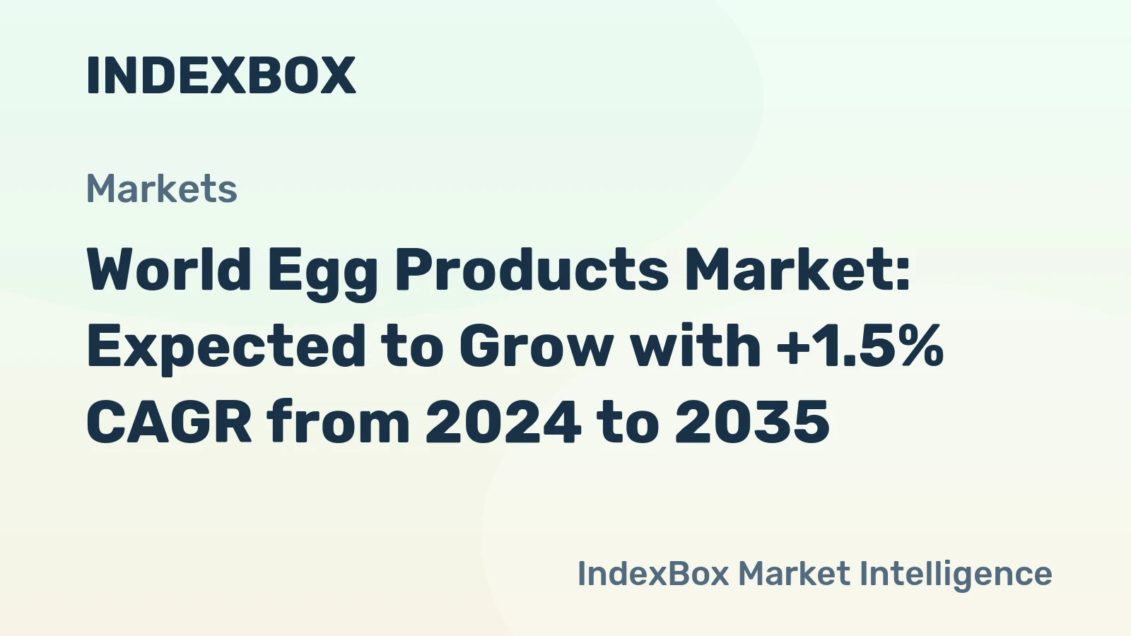 World Egg Products Market: Expected to Grow with +1.5% CAGR from 2024 to 2035