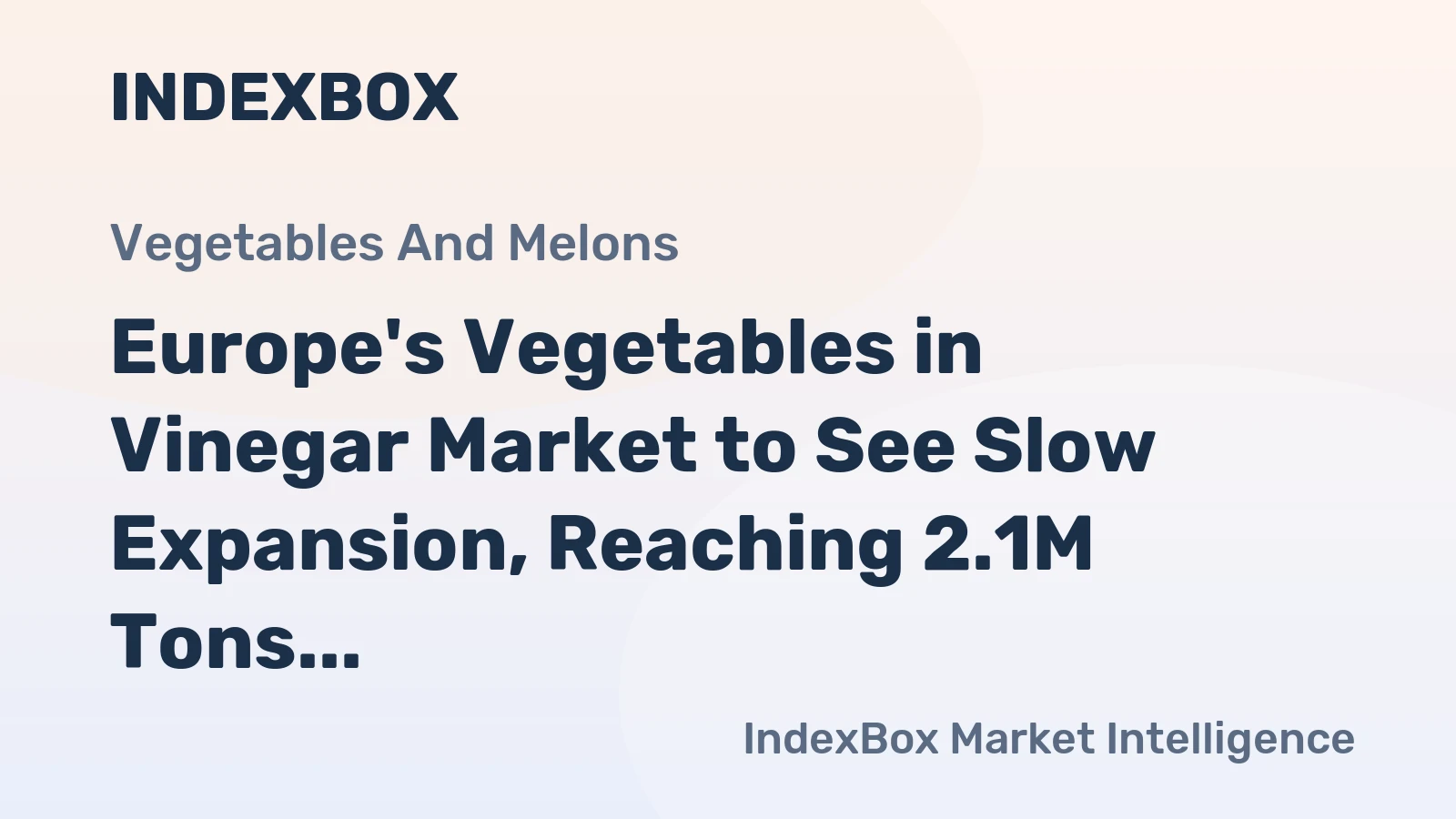 Europe's Vegetables in Vinegar Market to See Slow Expansion, Reaching 2.1M Tons in Volume and $4.6B in Value by 2035