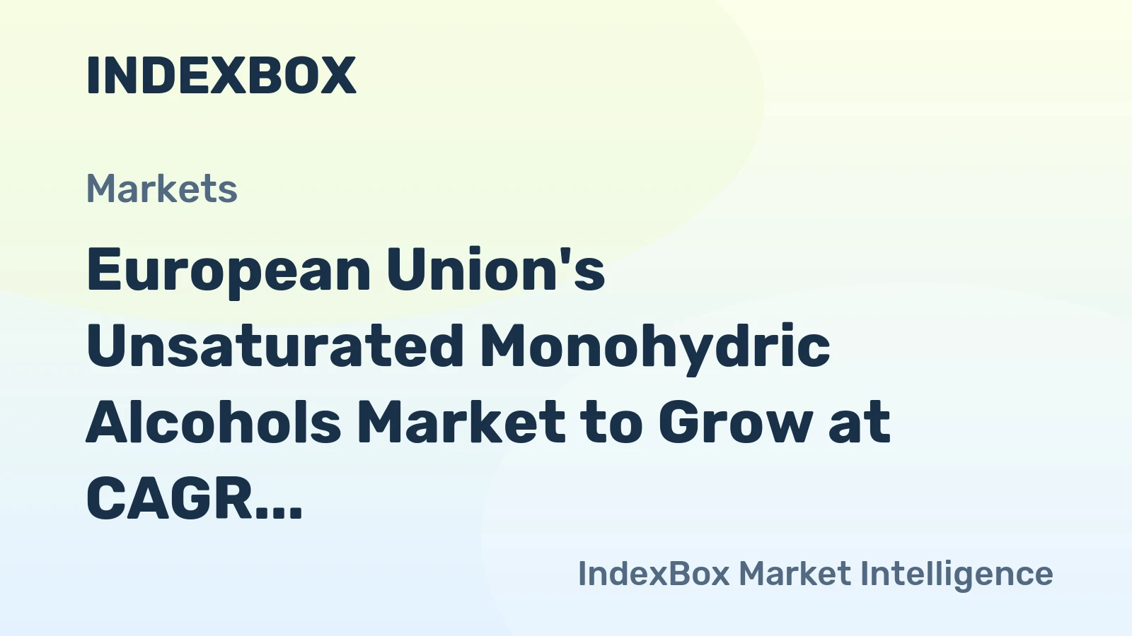 European Union's Unsaturated Monohydric Alcohols Market to Grow at CAGR of +1.6% from 2024 to 2035