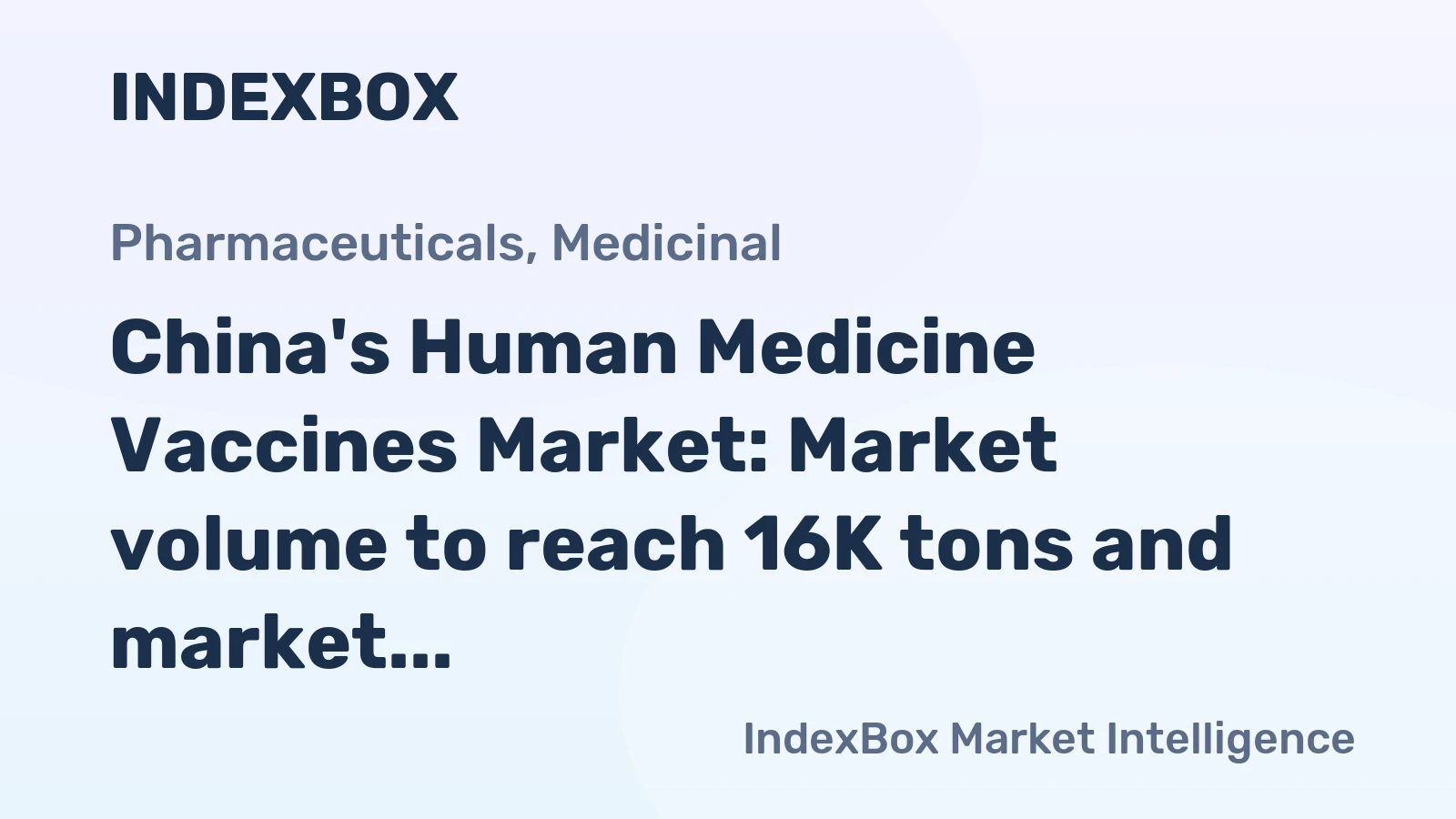 China's Human Medicine Vaccines Market: Market volume to reach 16K tons and market value to hit $21.4B by 2035
