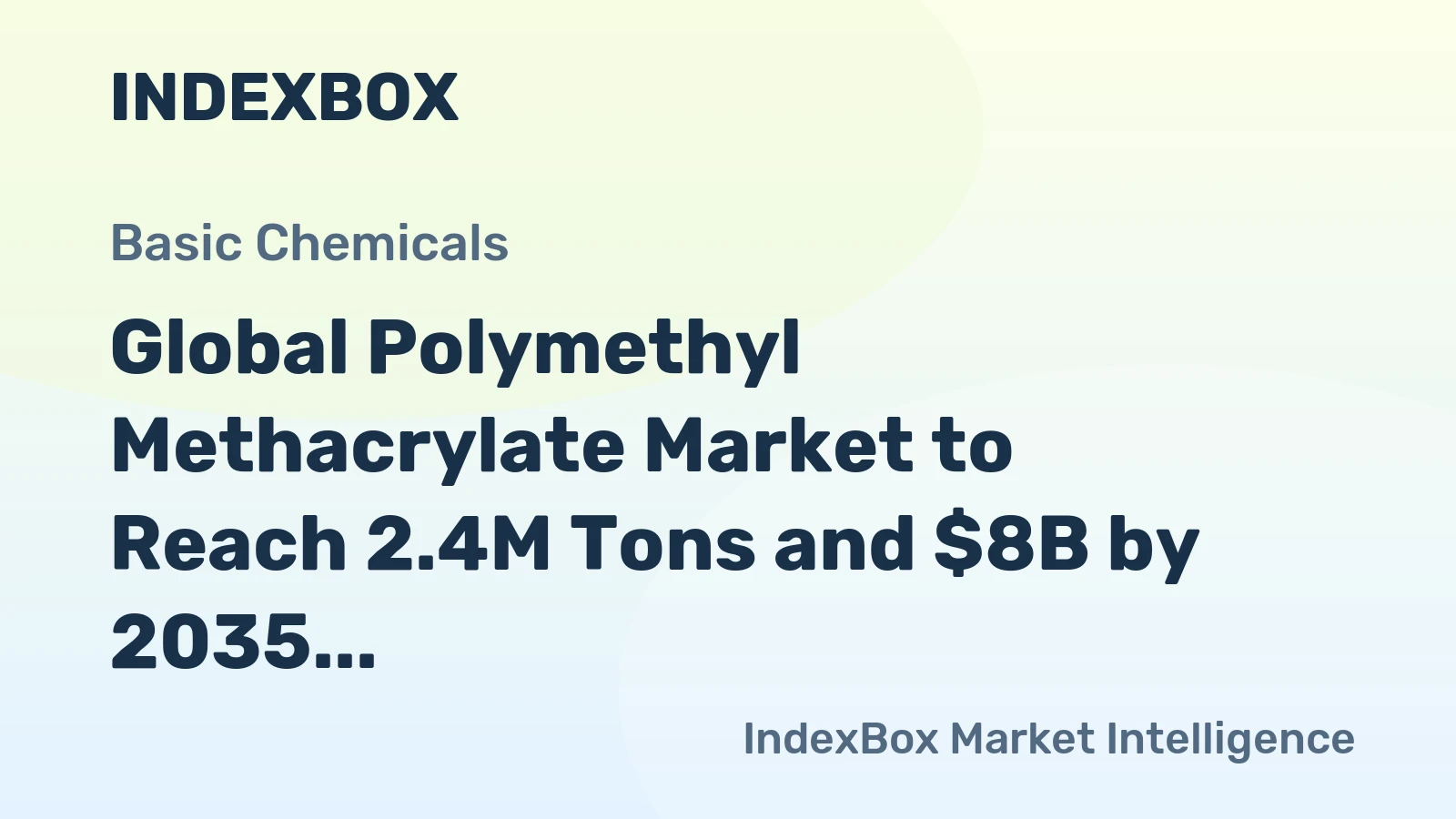 Global Polymethyl Methacrylate Market to Reach 2.4M Tons and $8B by 2035