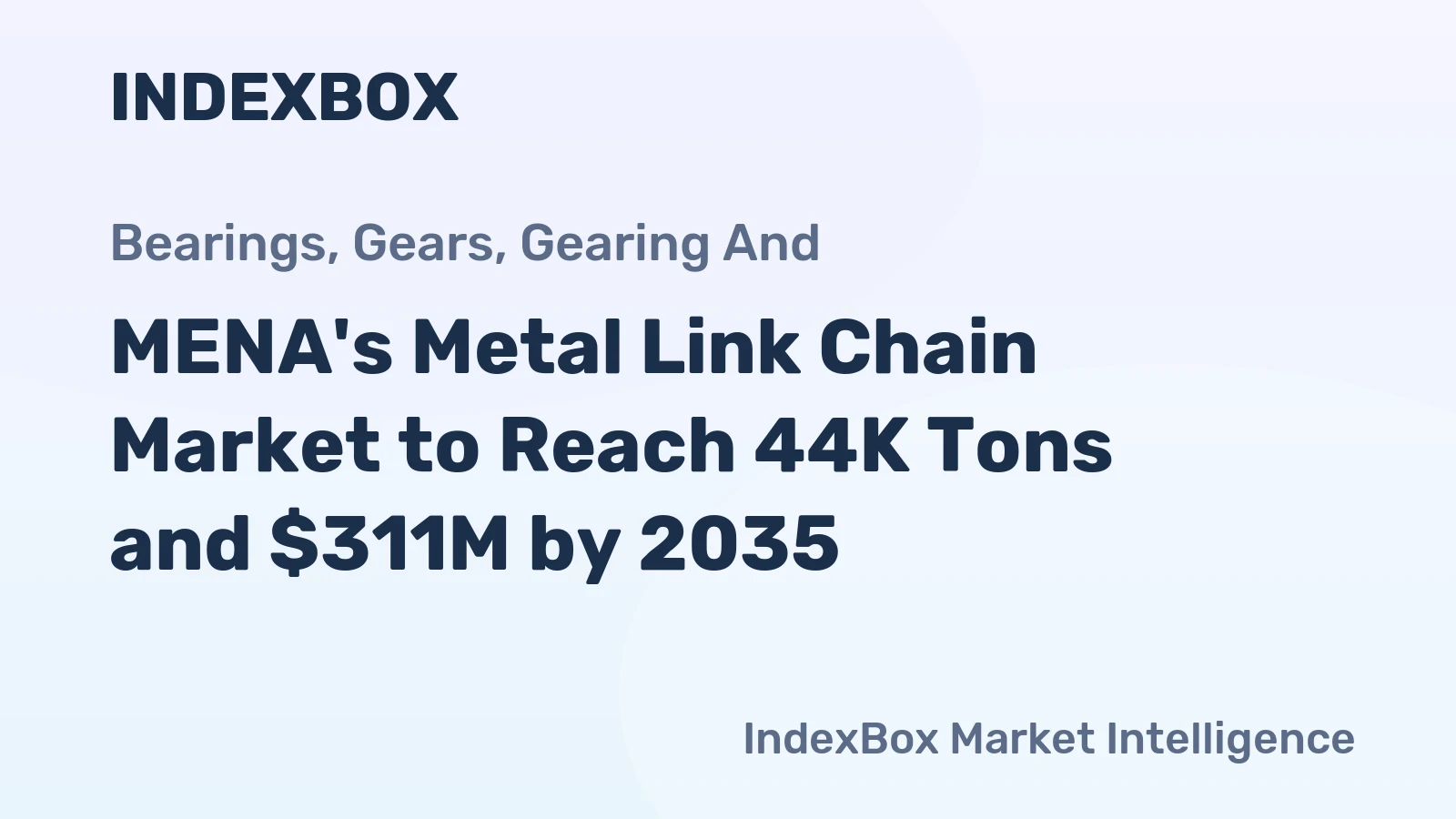 MENA's Metal Link Chain Market to Reach 44K Tons and $311M by 2035