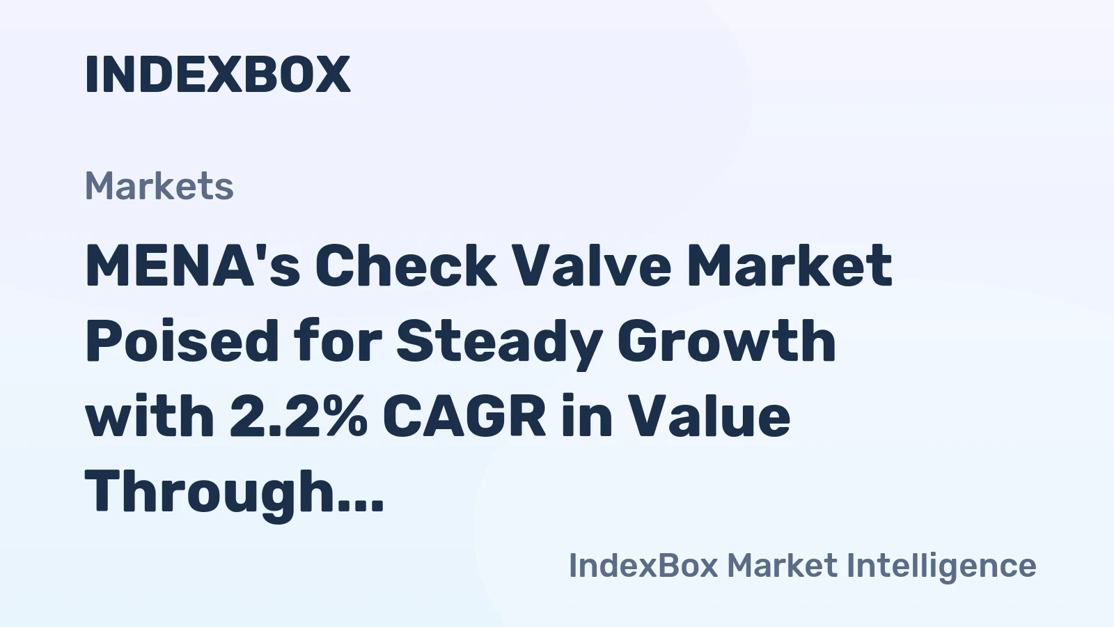 MENA's Check Valve Market Poised for Steady Growth with 2.2% CAGR in Value Through 2035