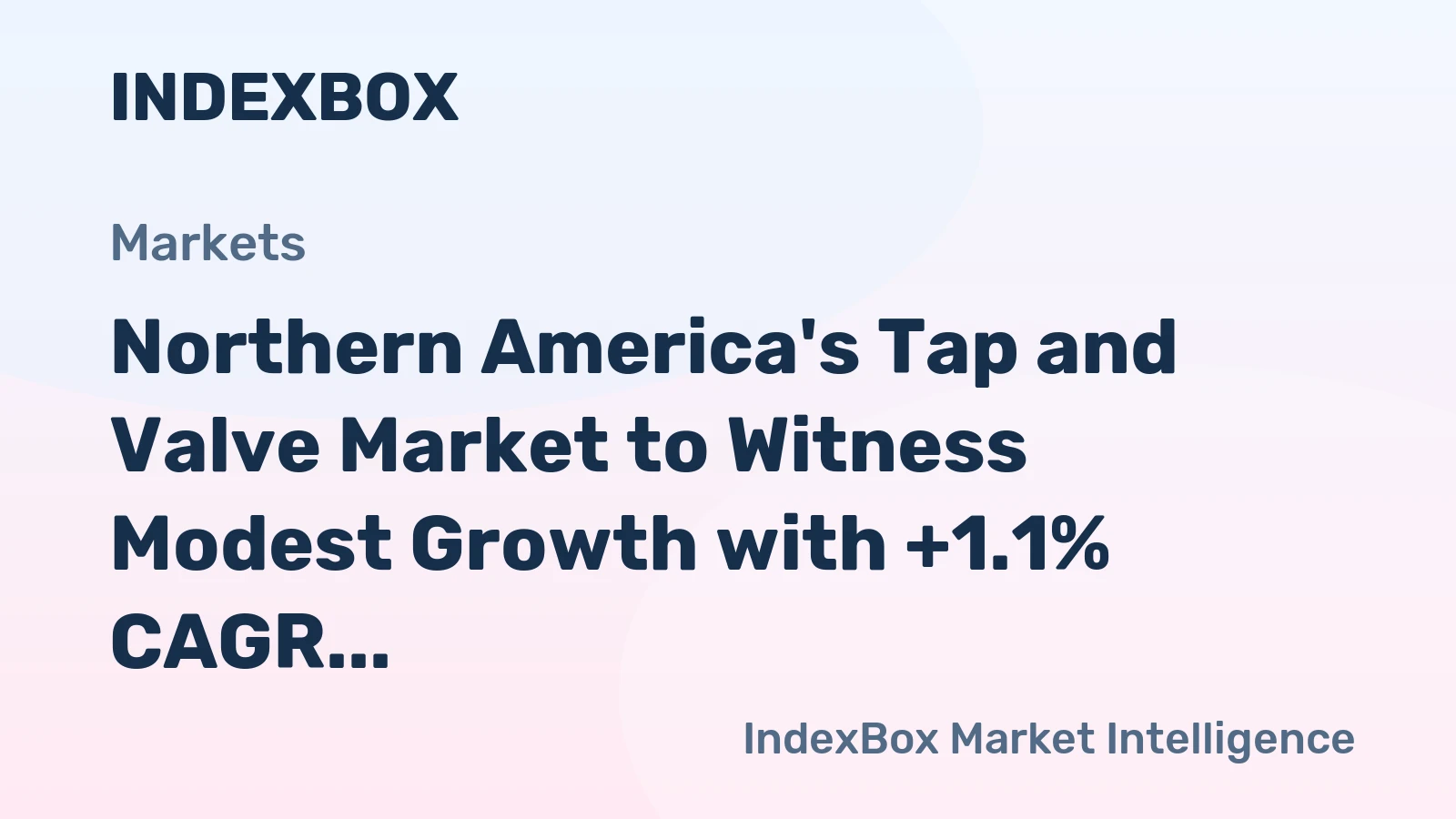 Northern America's Tap and Valve Market to Witness Modest Growth with +1.1% CAGR