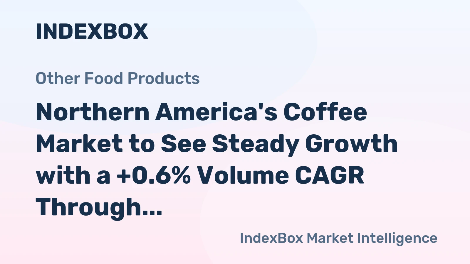 Northern America's Coffee Market to See Steady Growth with a +0.6% Volume CAGR Through 2035