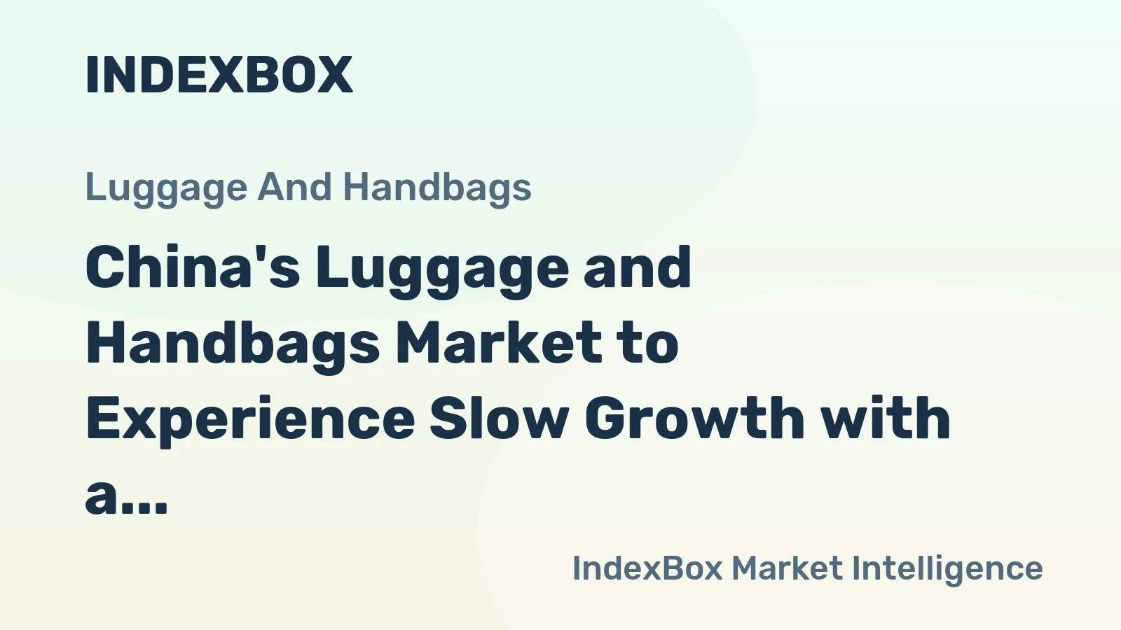 China's Luggage and Handbags Market to Experience Slow Growth with a CAGR of +0.2% from 2024-2035