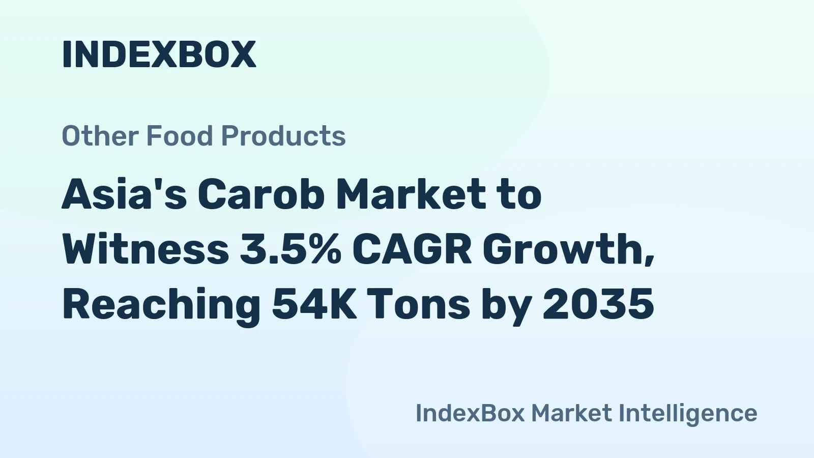 Asia's Carob Market to Witness 3.5% CAGR Growth, Reaching 54K Tons by 2035