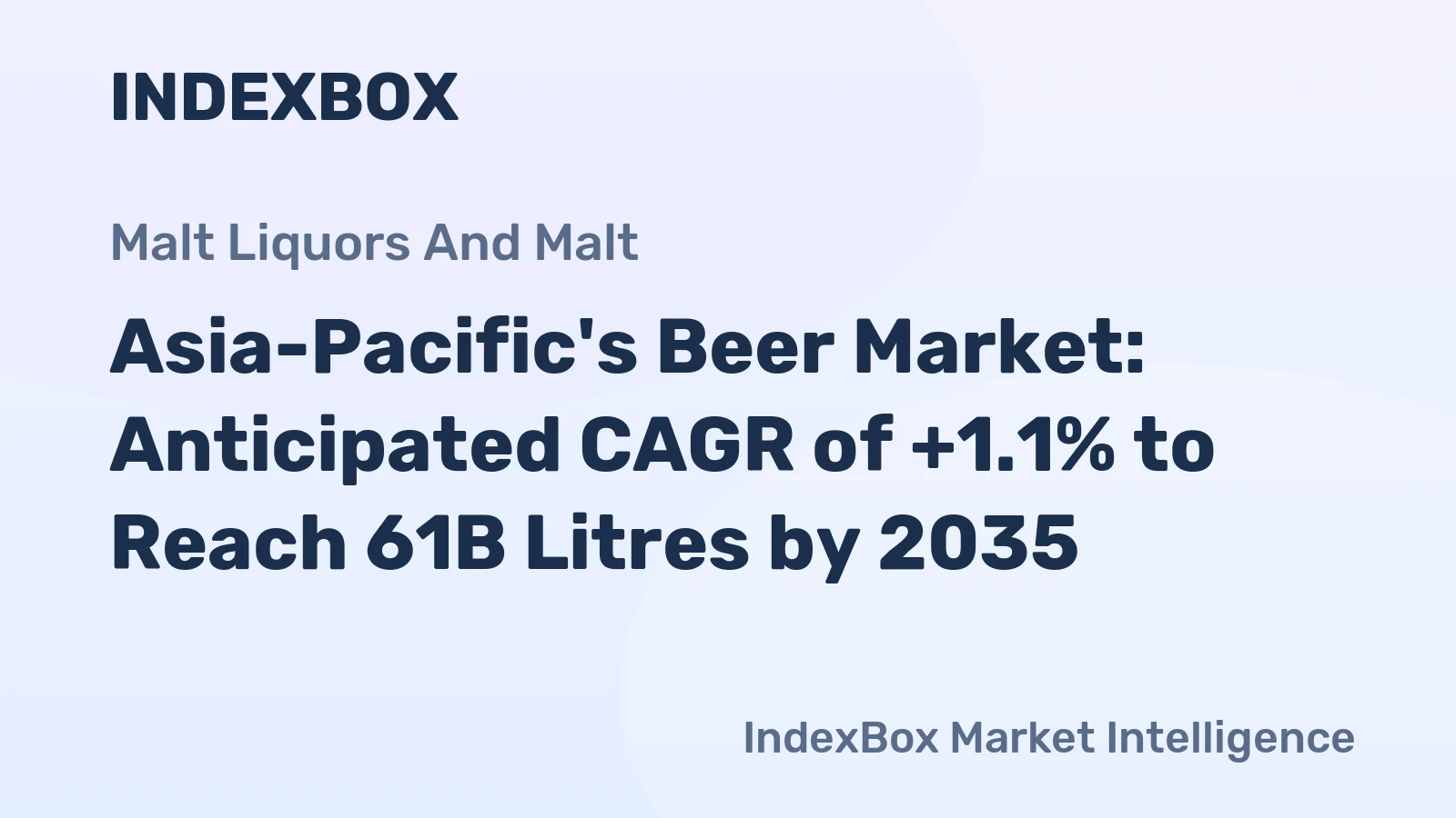 Asia-Pacific's Beer Market: Anticipated CAGR of +1.1% to Reach 61B Litres by 2035