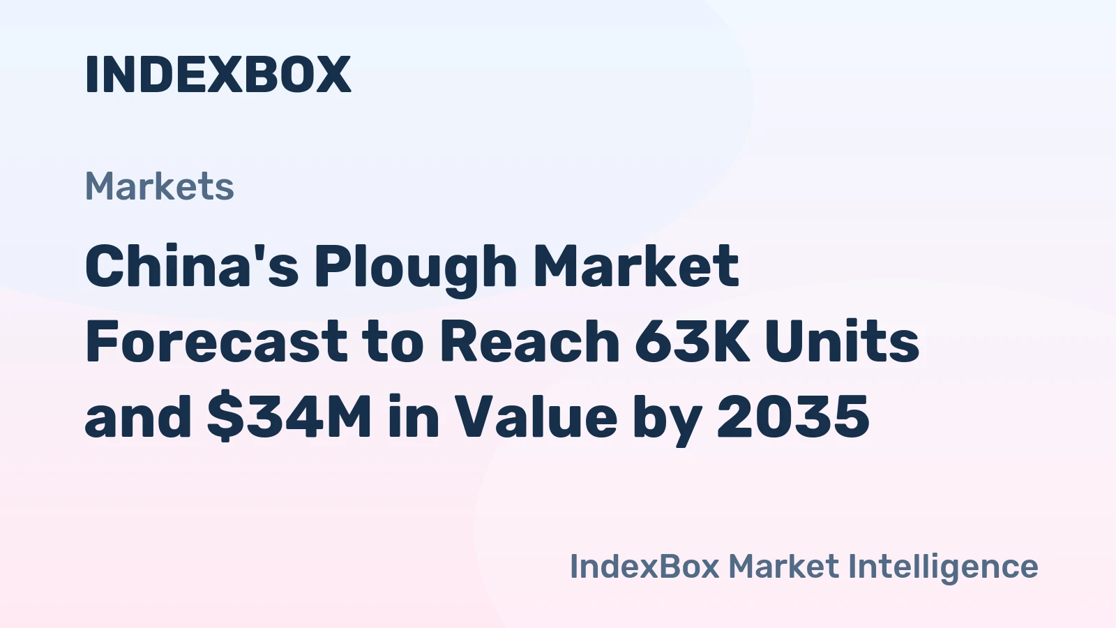 China's Plough Market Forecast to Reach 63K Units and $34M in Value by 2035