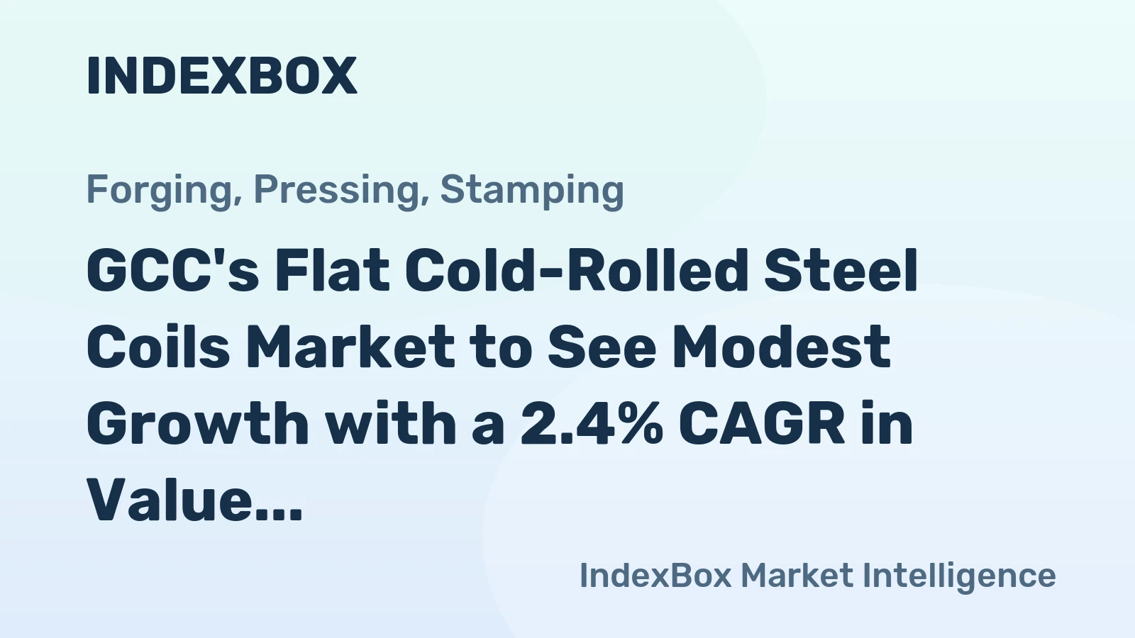 GCC's Flat Cold-Rolled Steel Coils Market to See Modest Growth with a 2.4% CAGR in Value Through 2035