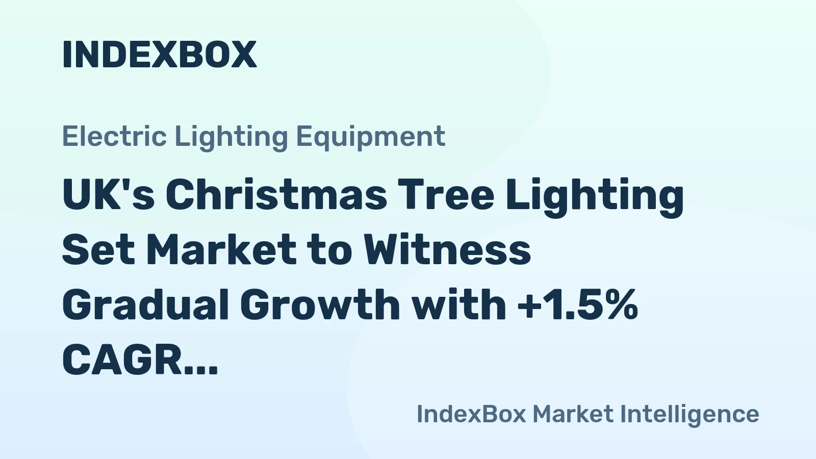 UK's Christmas Tree Lighting Set Market to Witness Gradual Growth with +1.5% CAGR