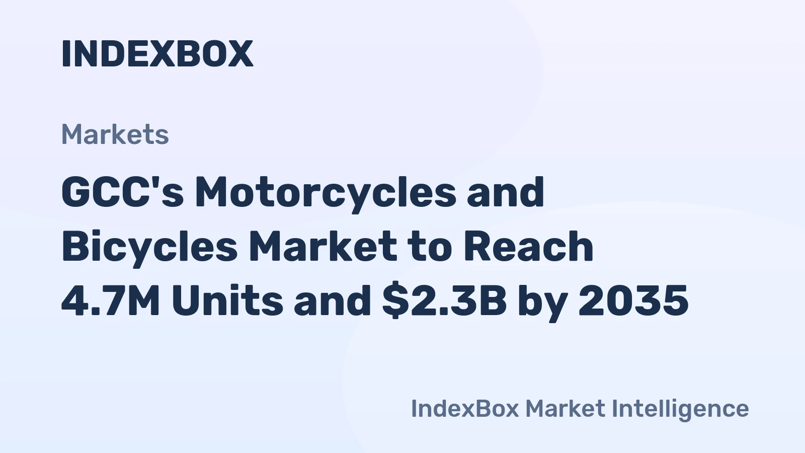 GCC's Motorcycles and Bicycles Market to Reach 4.7M Units and $2.3B by 2035