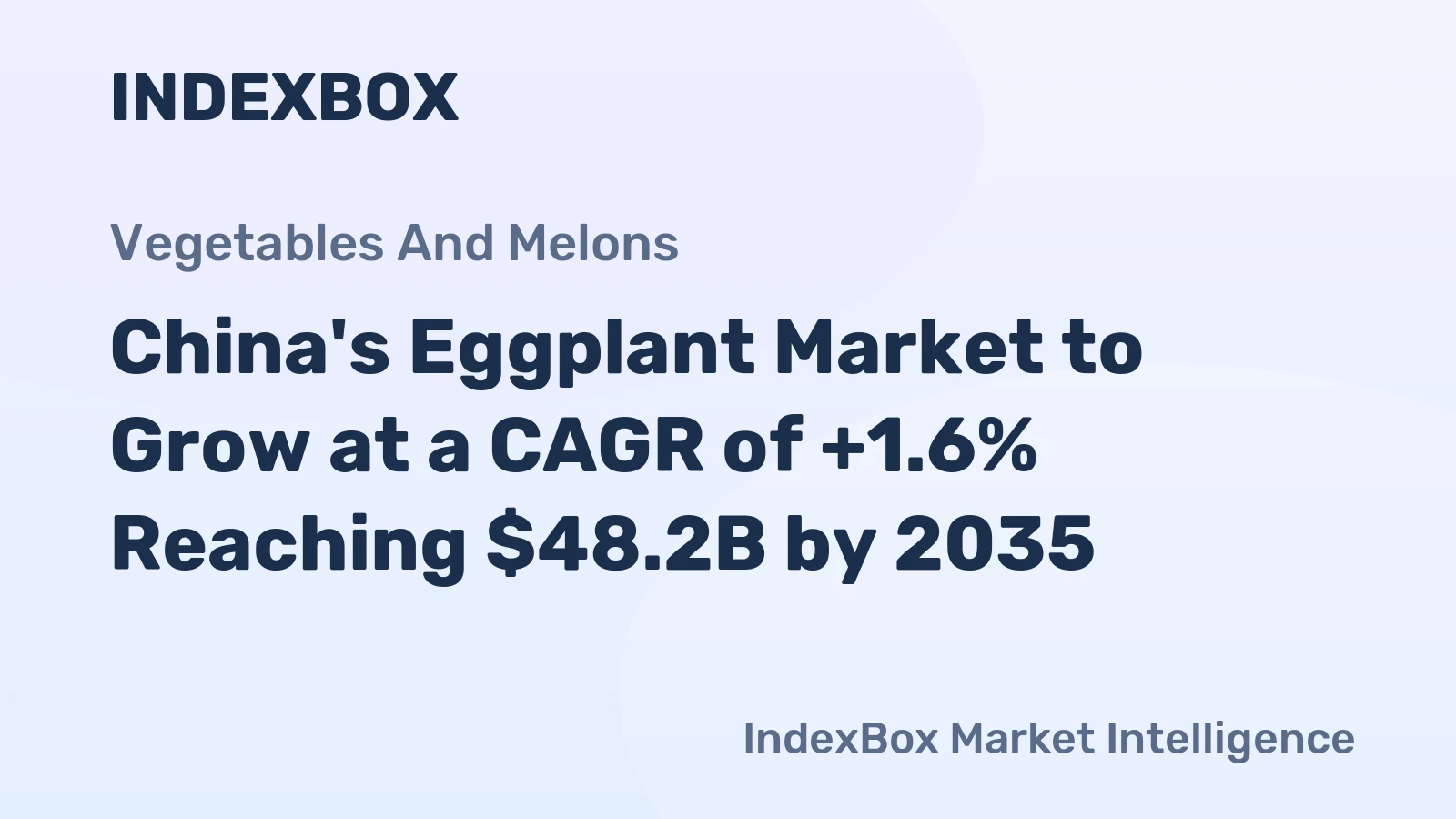 China's Eggplant Market to Grow at a CAGR of +1.6% Reaching $48.2B by 2035