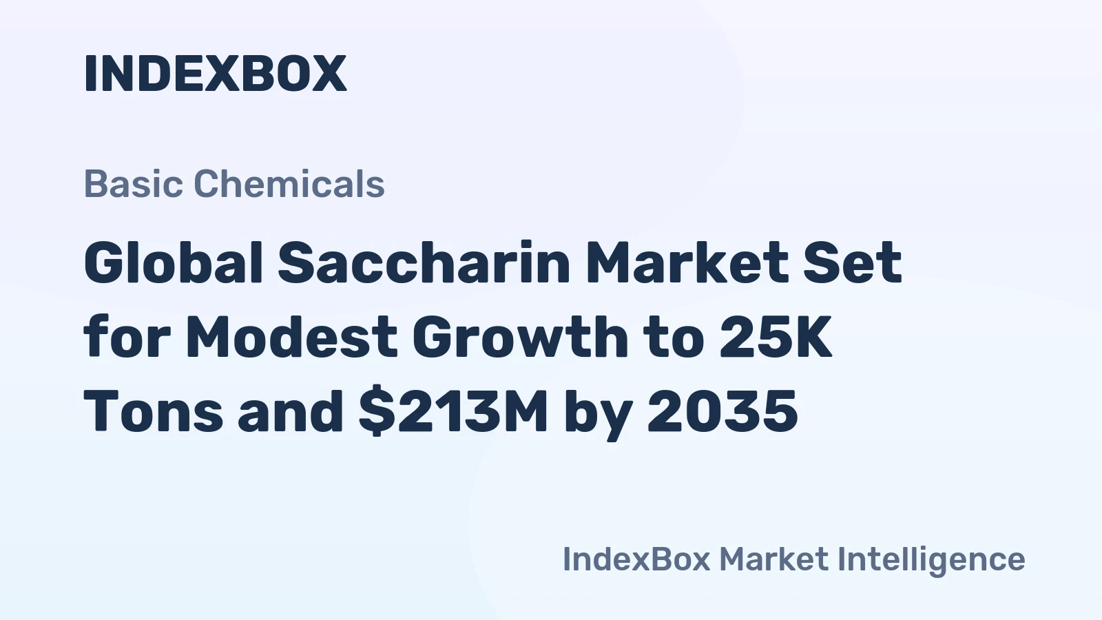 Global Saccharin Market Set for Modest Growth to 25K Tons and $213M by 2035