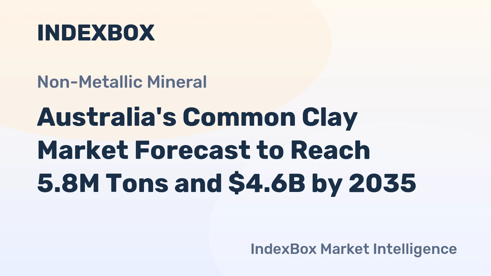 Australia's Common Clay Market Forecast to Reach 5.8M Tons and $4.6B by 2035