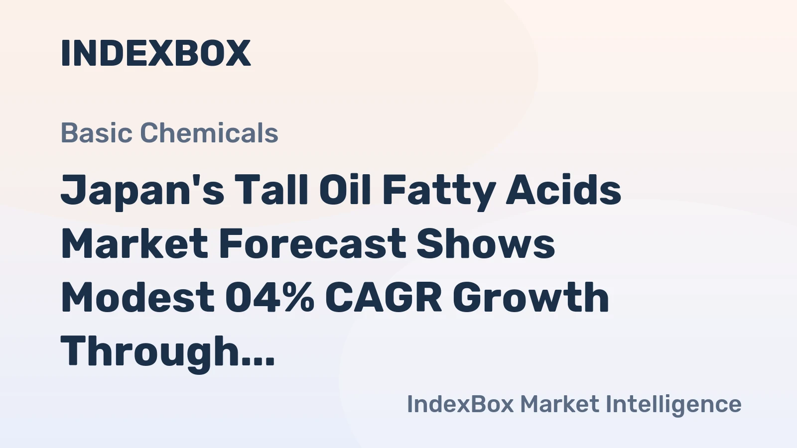 Japan's Tall Oil Fatty Acids Market Forecast Shows Modest 04% CAGR Growth Through 2035