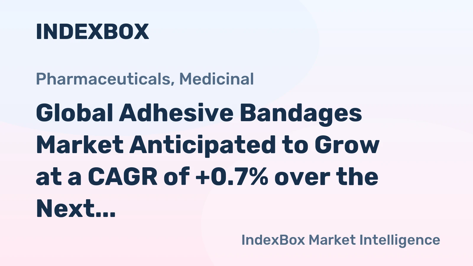 Global Adhesive Bandages Market Anticipated to Grow at a CAGR of +0.7% over the Next Decade, Reaching $47.9B by 2035