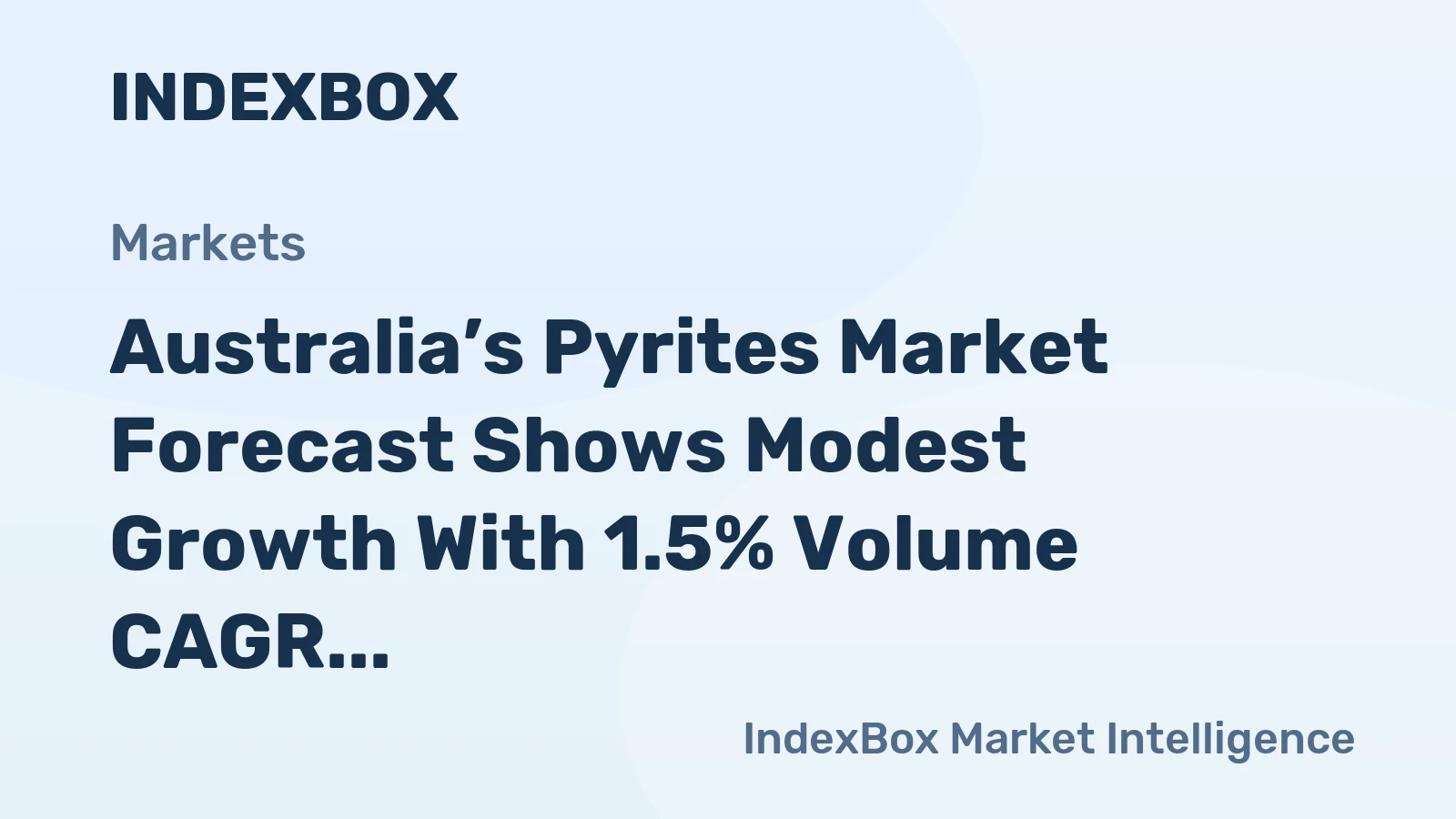 Australia’s Pyrites Market Forecast Shows Modest Growth With 1.5% Volume CAGR Through 2035