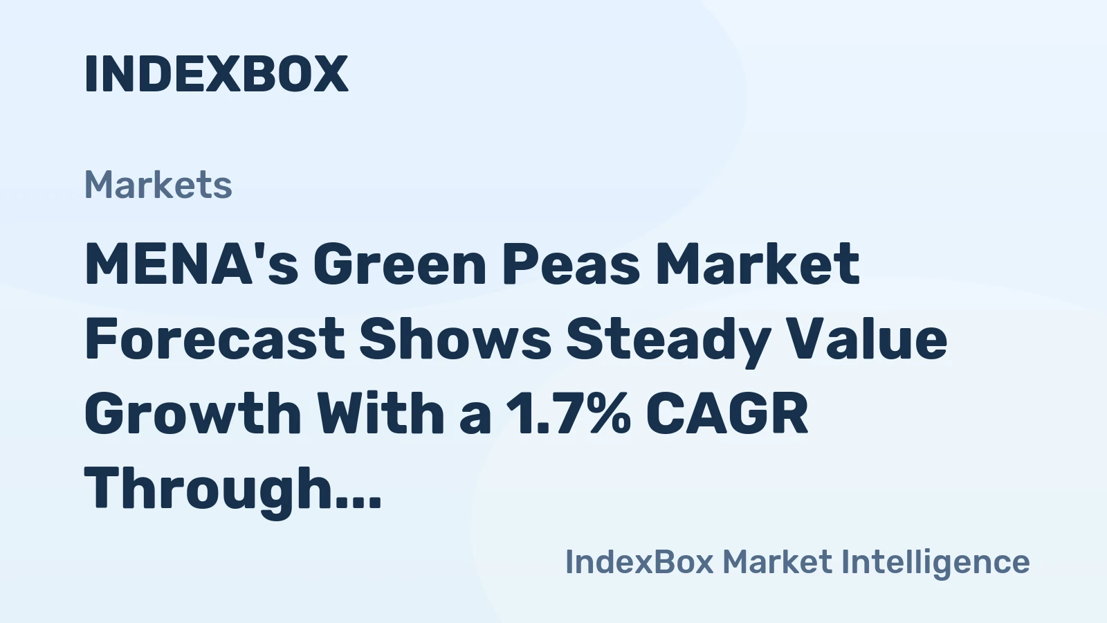 MENA's Green Peas Market Forecast Shows Steady Value Growth With a 1.7% CAGR Through 2035