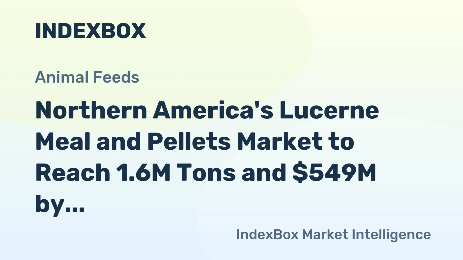Northern America's Lucerne Meal and Pellets Market to Reach 1.6M Tons and $549M by 2035, Driven by Rising Demand