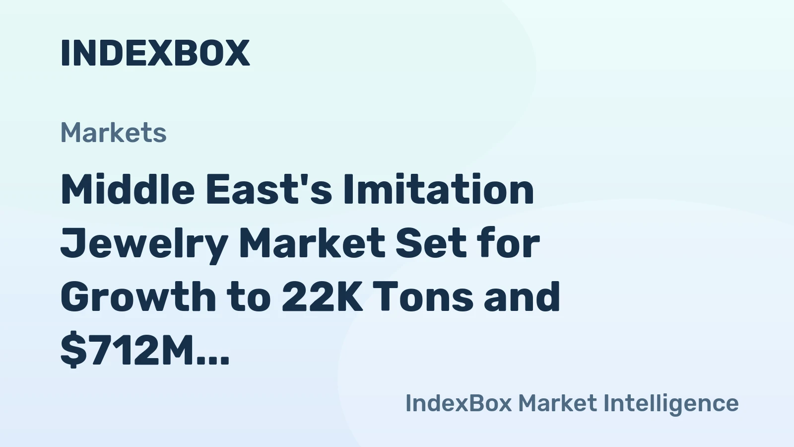 Middle East's Imitation Jewelry Market Set for Growth to 22K Tons and $712M