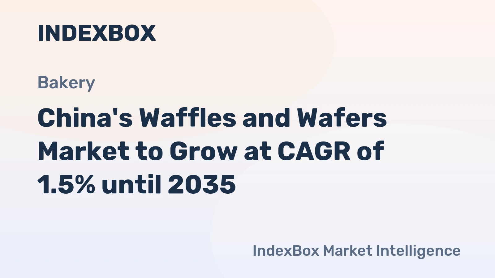 China's Waffles and Wafers Market to Grow at CAGR of 1.5% until 2035