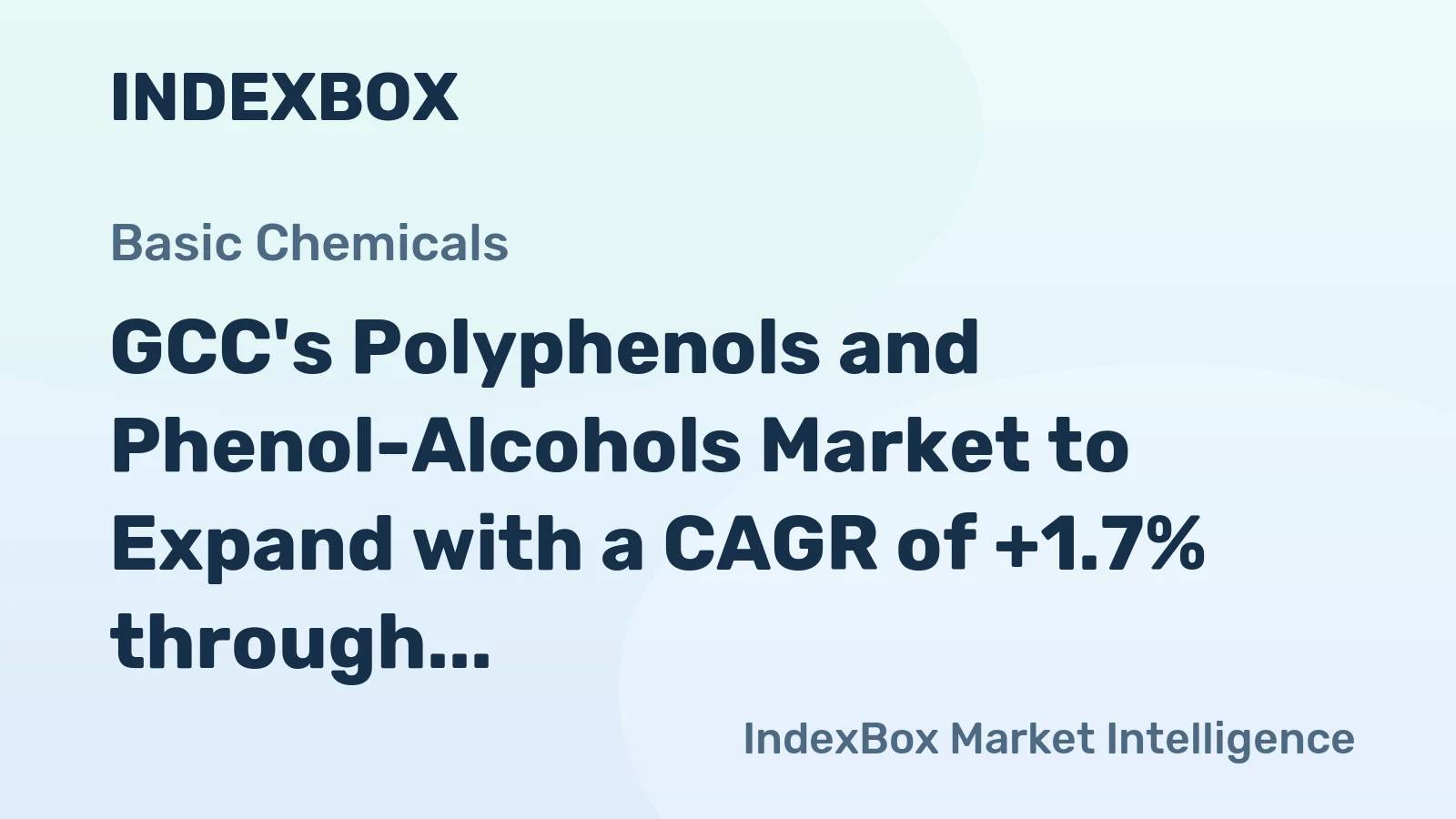 GCC's Polyphenols and Phenol-Alcohols Market to Expand with a CAGR of +1.7% through 2035