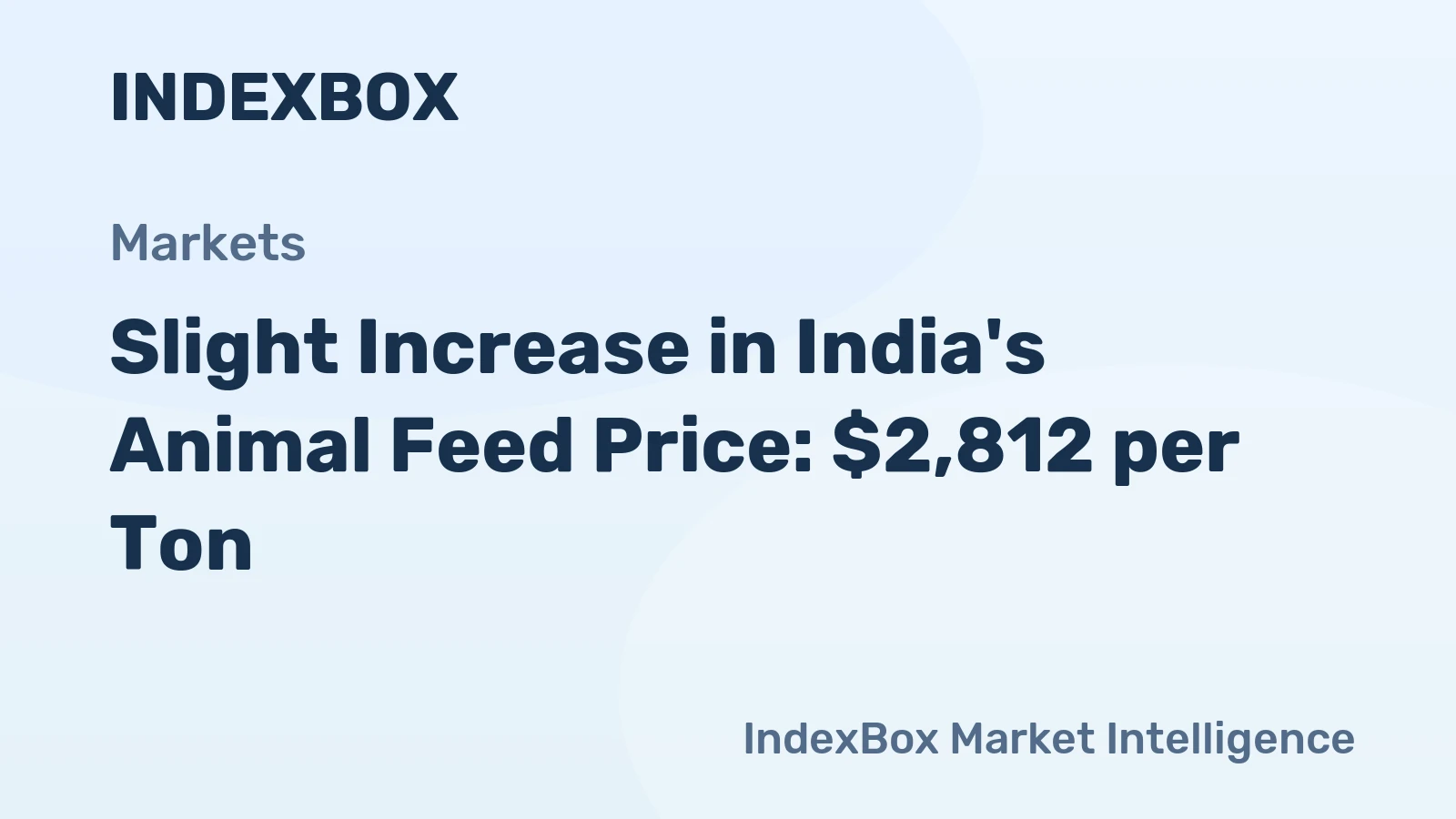 Slight Increase in India's Animal Feed Price: $2,812 per Ton