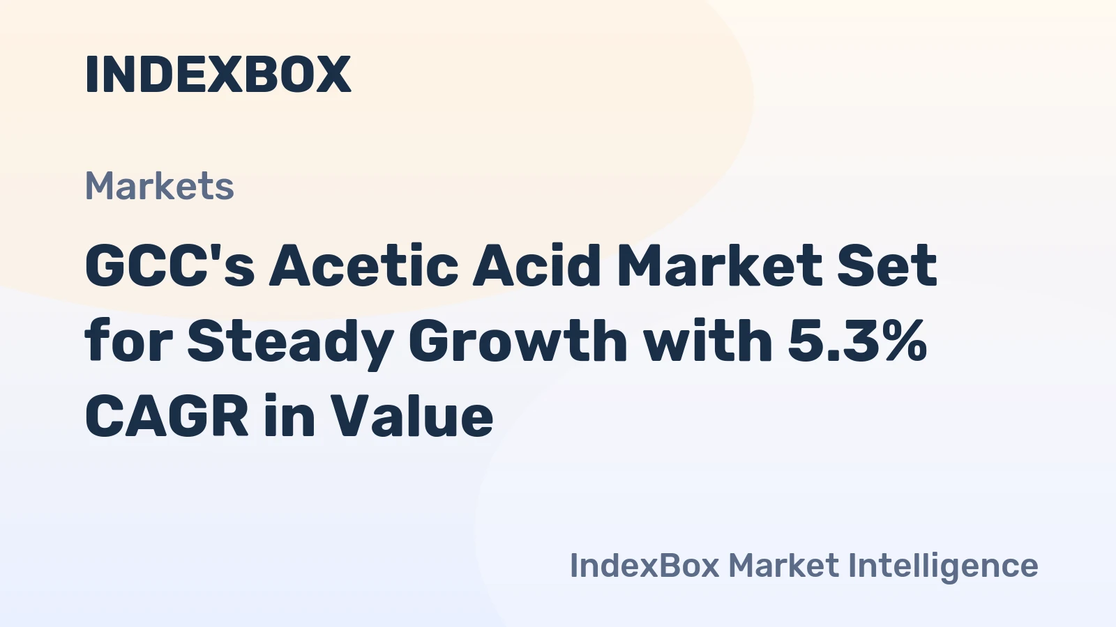 GCC's Acetic Acid Market Set for Steady Growth with 5.3% CAGR in Value