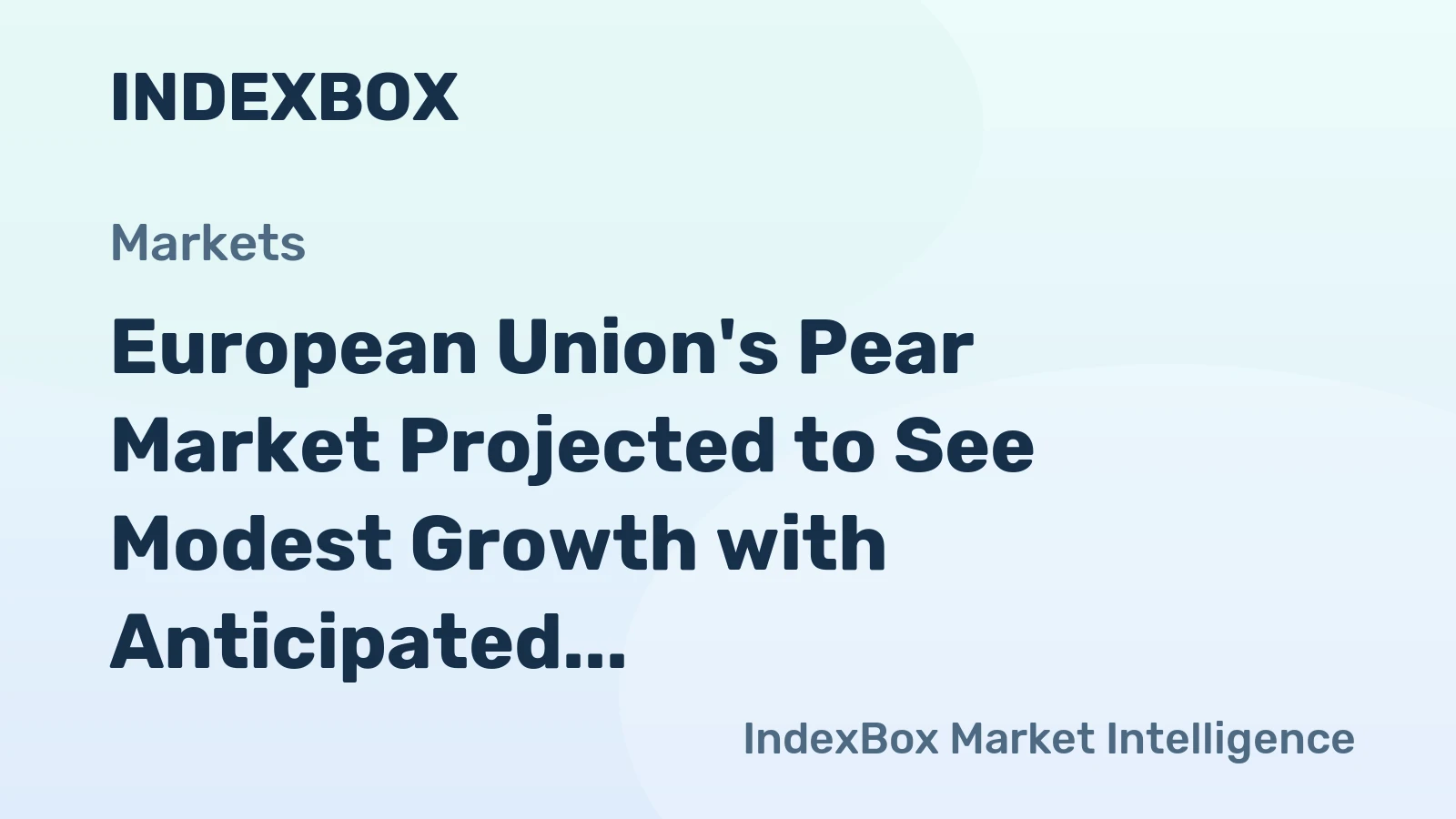 European Union's Pear Market Projected to See Modest Growth with Anticipated CAGR of +1.7% from 2024 to 2035