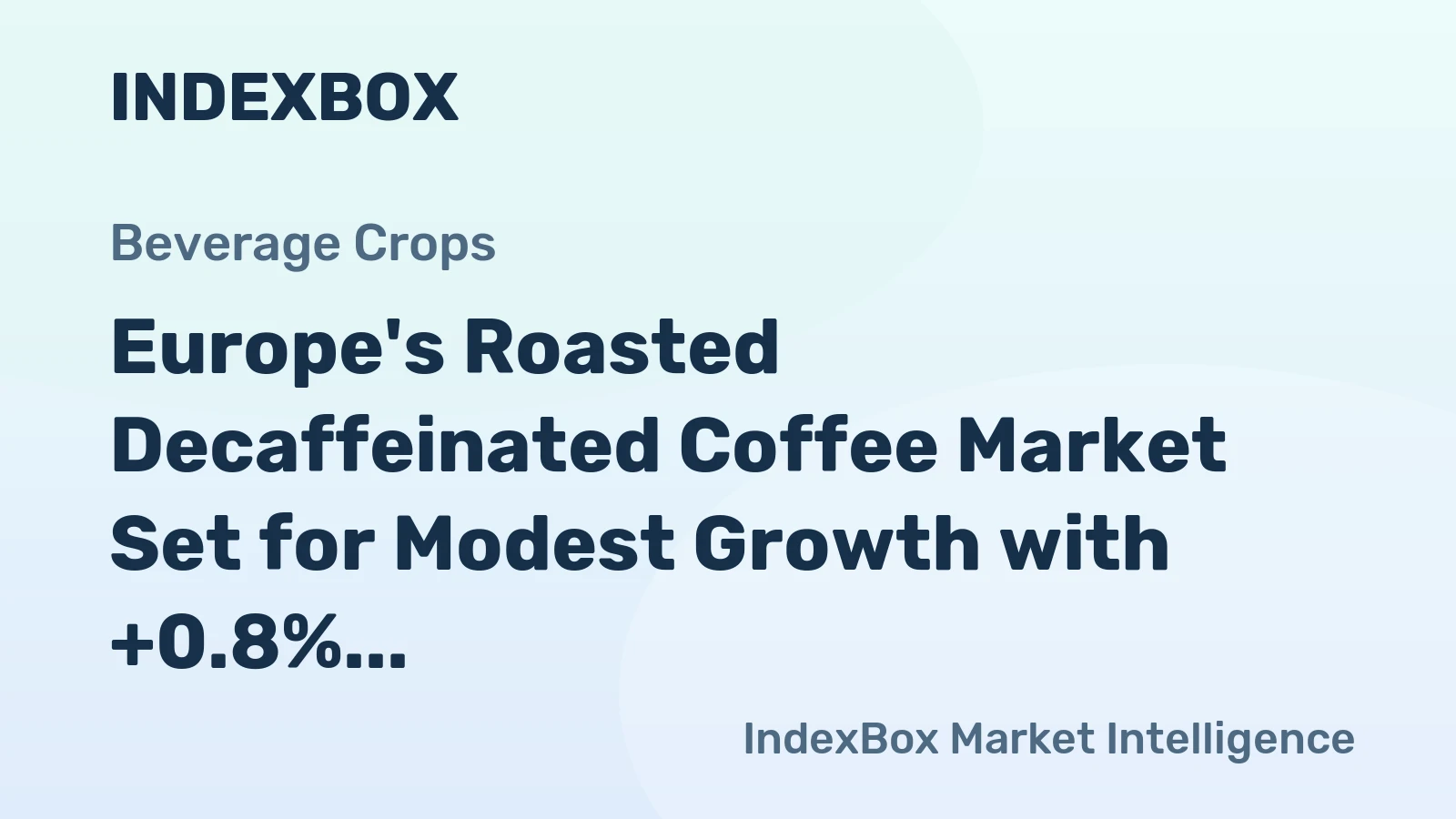 Europe's Roasted Decaffeinated Coffee Market Set for Modest Growth with +0.8% Volume CAGR Through 2035