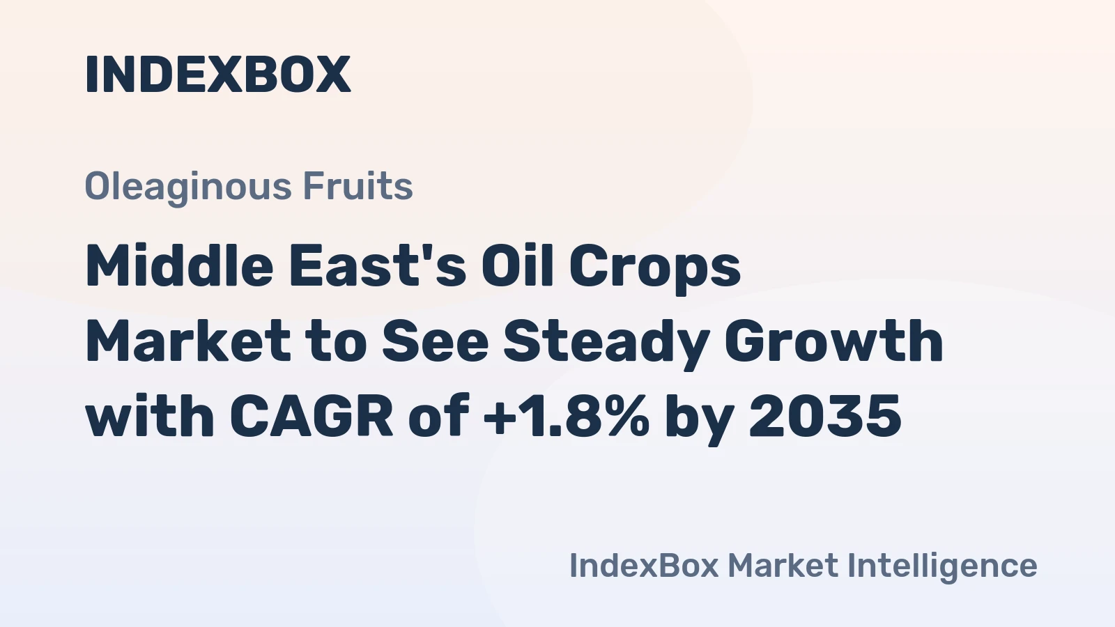 Middle East's Oil Crops Market to See Steady Growth with CAGR of +1.8% by 2035