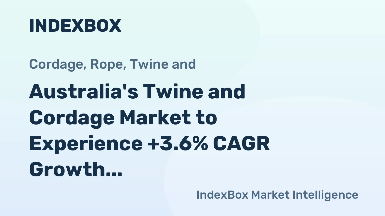 Australia's Twine and Cordage Market to Experience +3.6% CAGR Growth Over Next Decade