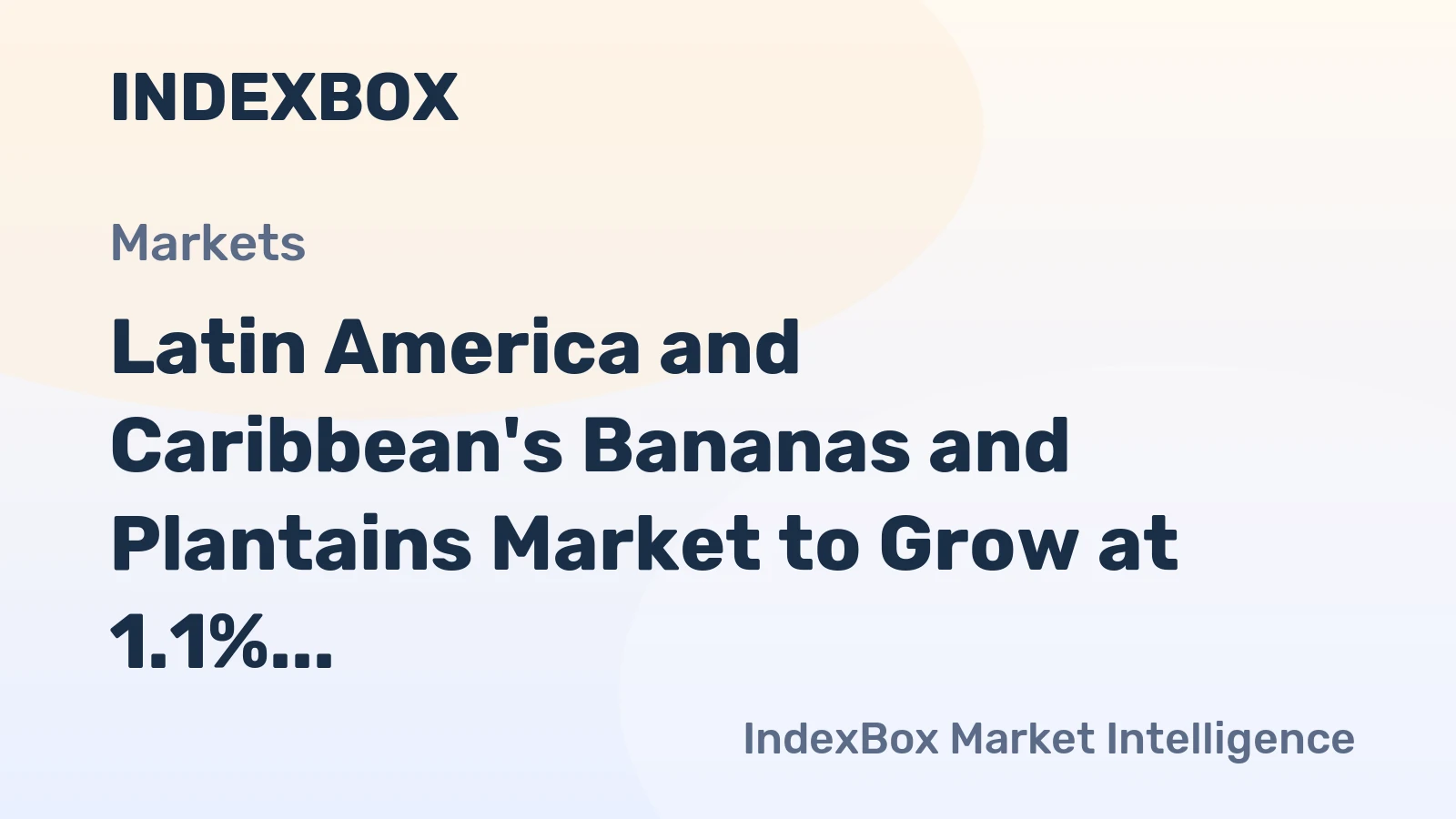Latin America and Caribbean's Bananas and Plantains Market to Grow at 1.1% CAGR, Reaching 32M Tons by 2035