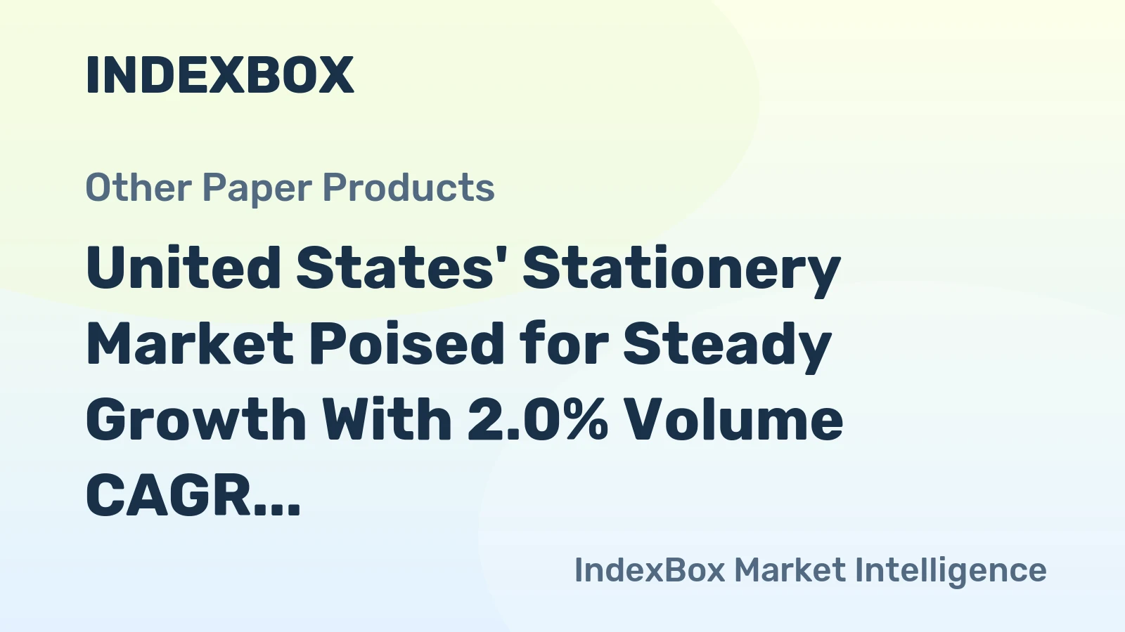 United States' Stationery Market Poised for Steady Growth With 2.0% Volume CAGR Through 2035