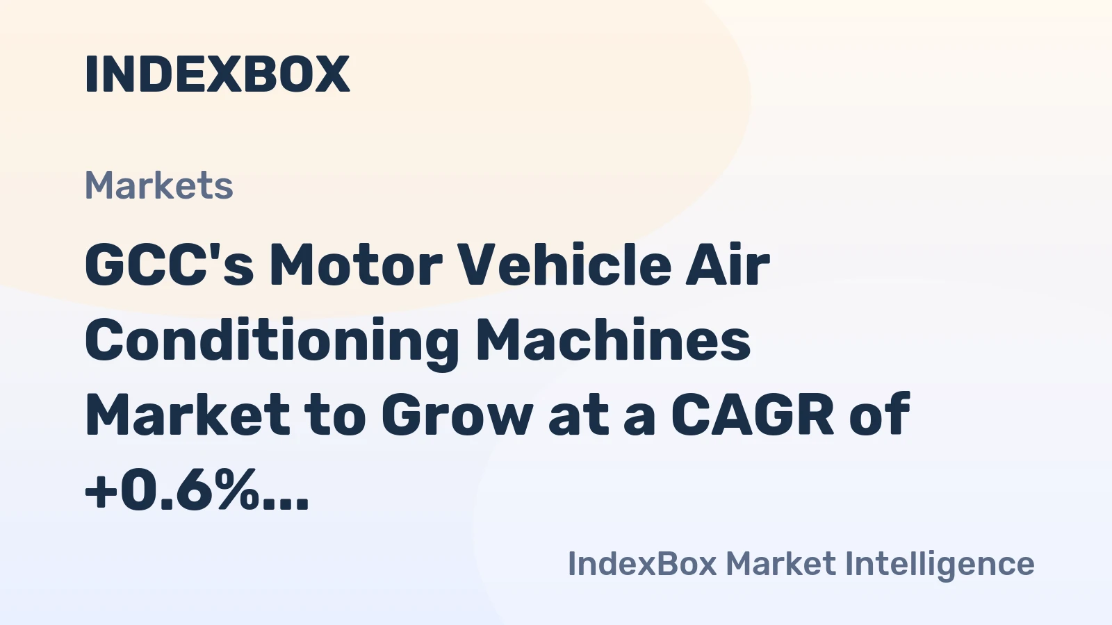 GCC's Motor Vehicle Air Conditioning Machines Market to Grow at a CAGR of +0.6% from 2024 to 2035