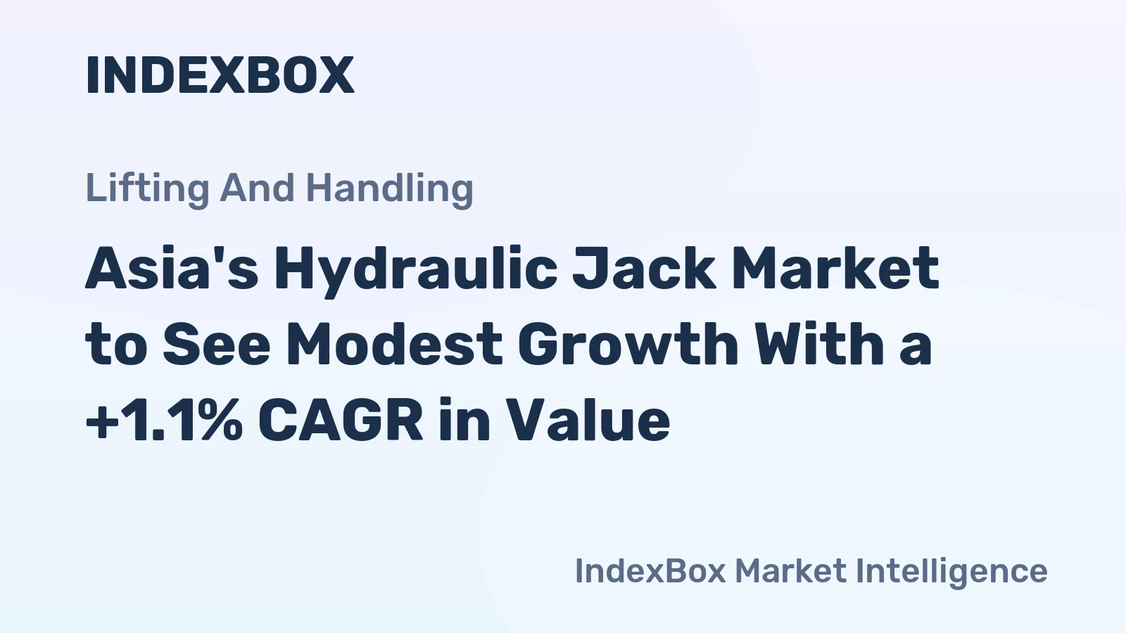Asia's Hydraulic Jack Market to See Modest Growth With a +1.1% CAGR in Value
