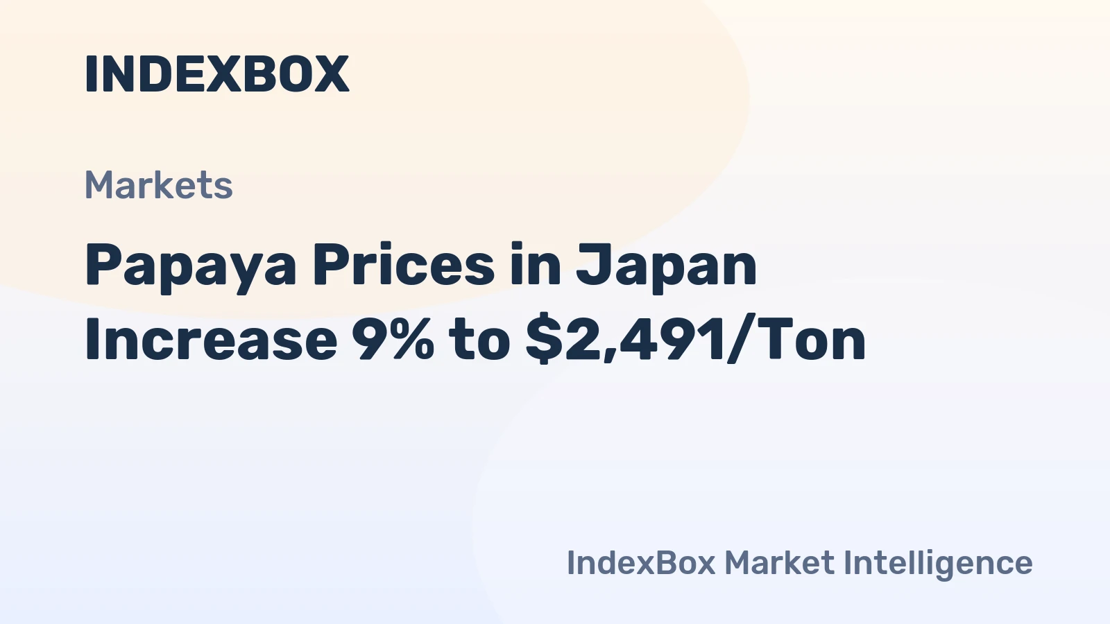 Papaya Prices in Japan Increase 9% to $2,491/Ton