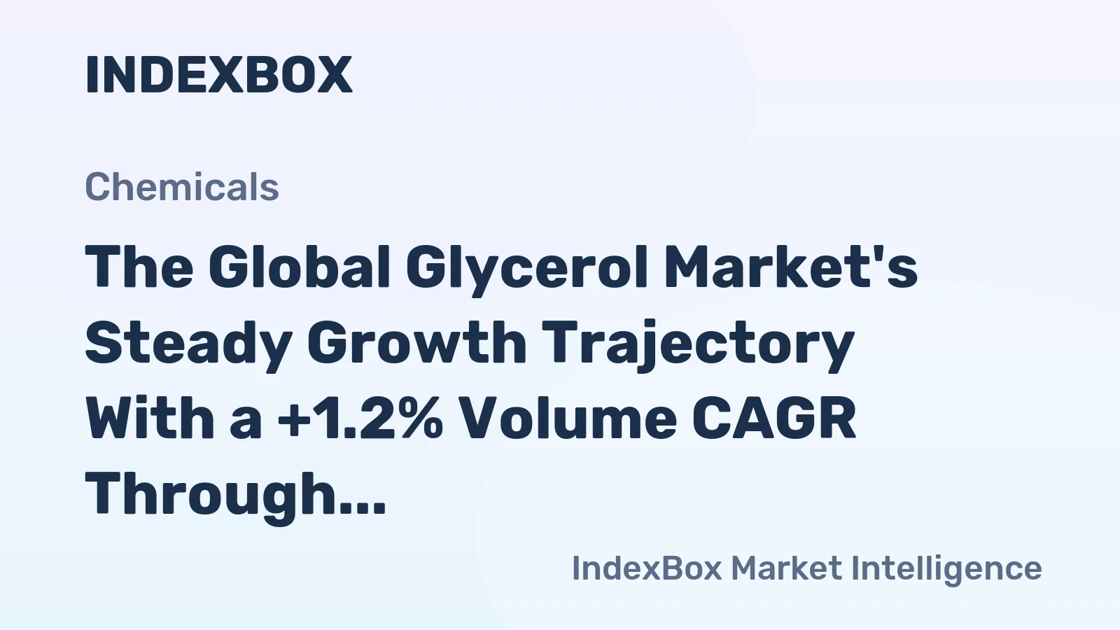 The Global Glycerol Market's Steady Growth Trajectory With a +1.2% Volume CAGR Through 2035